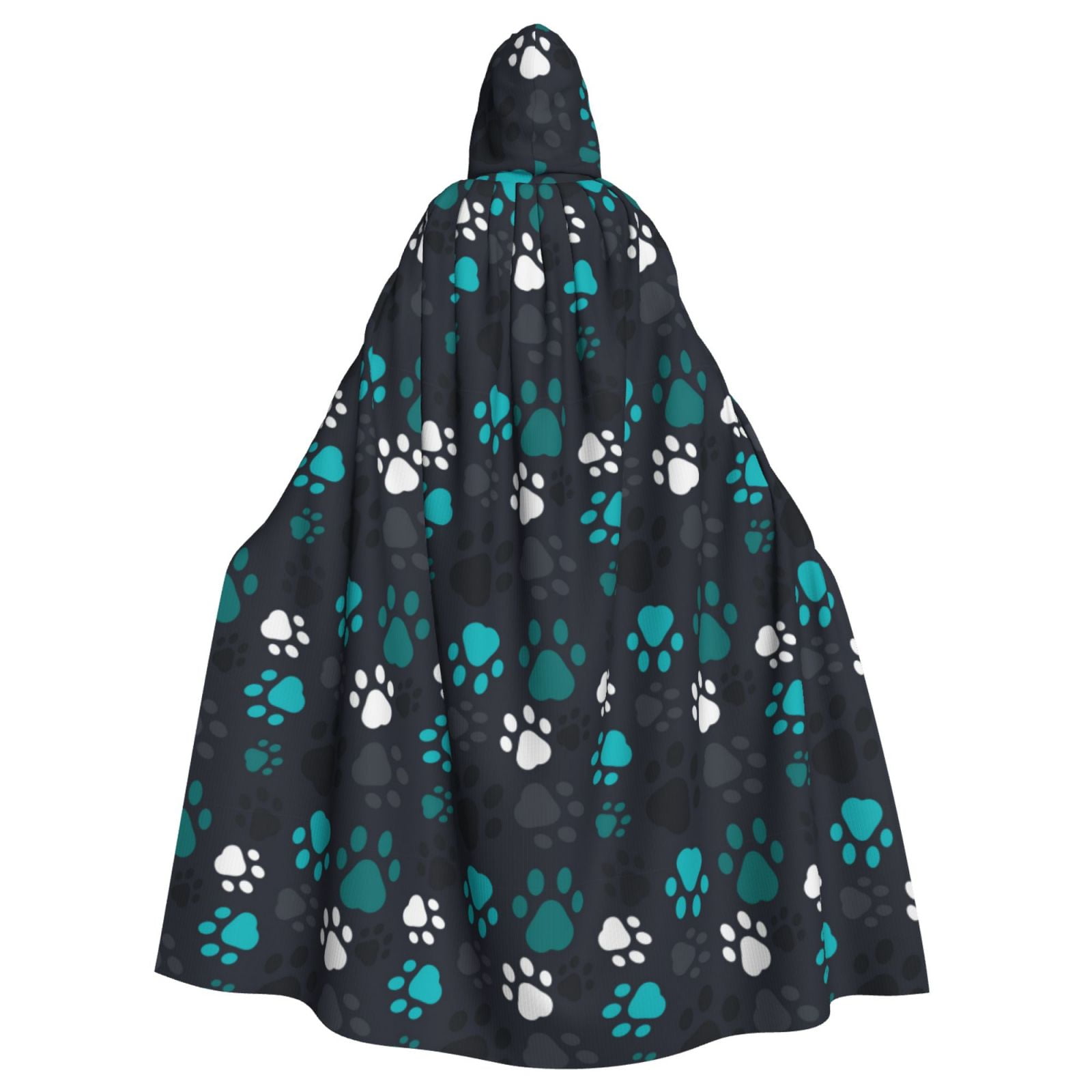 Goofa Animal Footprints Pattern Hooded Cloak, Halloween Costume Cloak ...