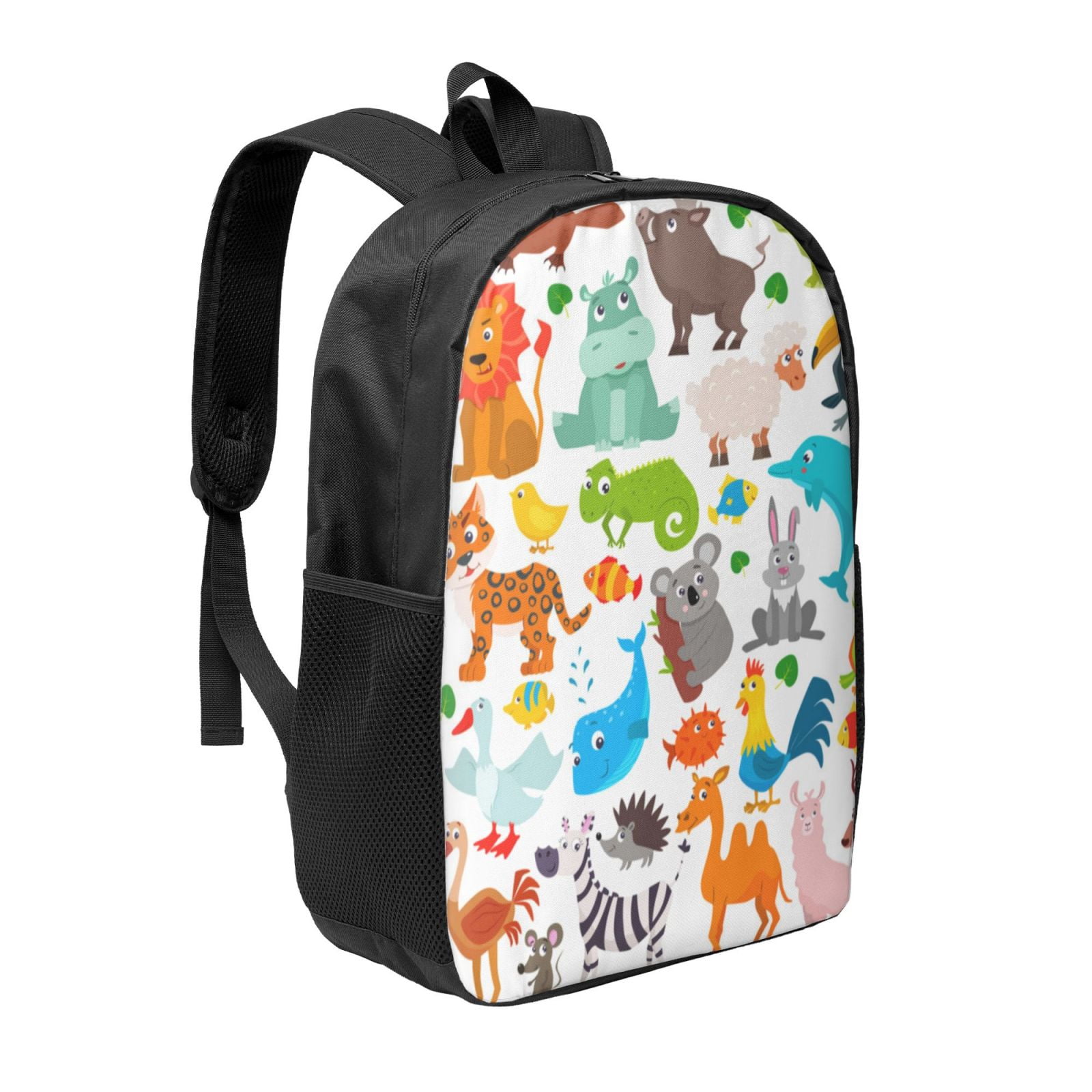 Goofa Animals Pattern 17in Student Backpack - School, Travel, Work ...