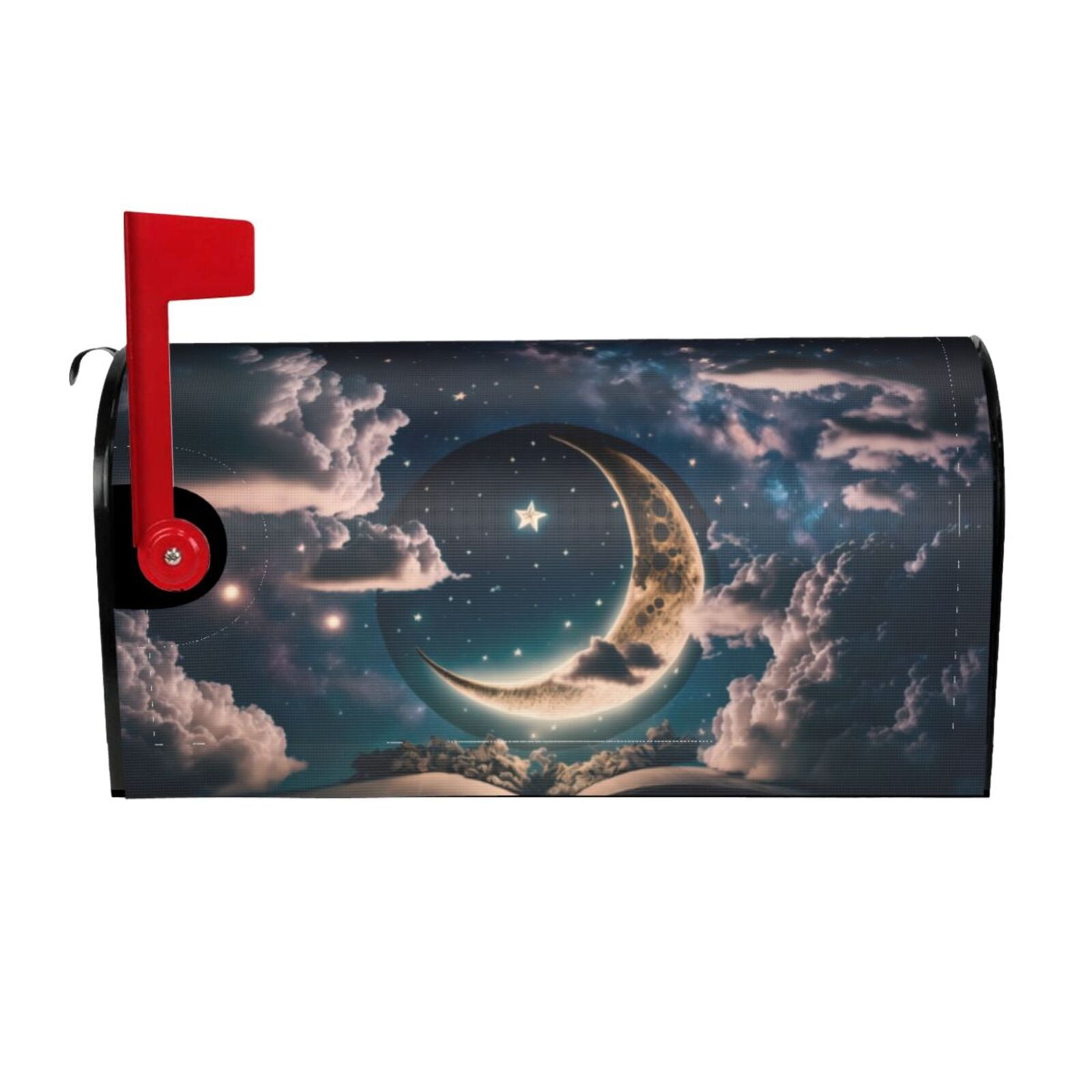 Goofa Artistic Starry Sky Moon Book Pattern Mailbox Cover, Mailbox ...