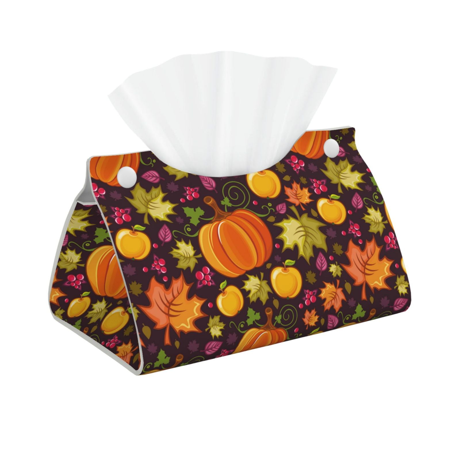Goofa Autumn Harvest Pumpkin Joy Pattern Triangle Square Tissue Box ...