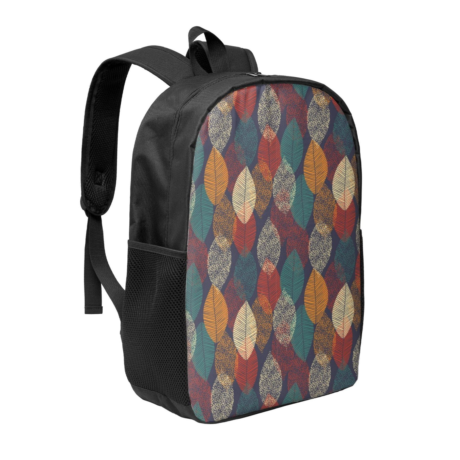 Goofa Autumn Leaves Pattern 17in Student Backpack - School, Travel ...