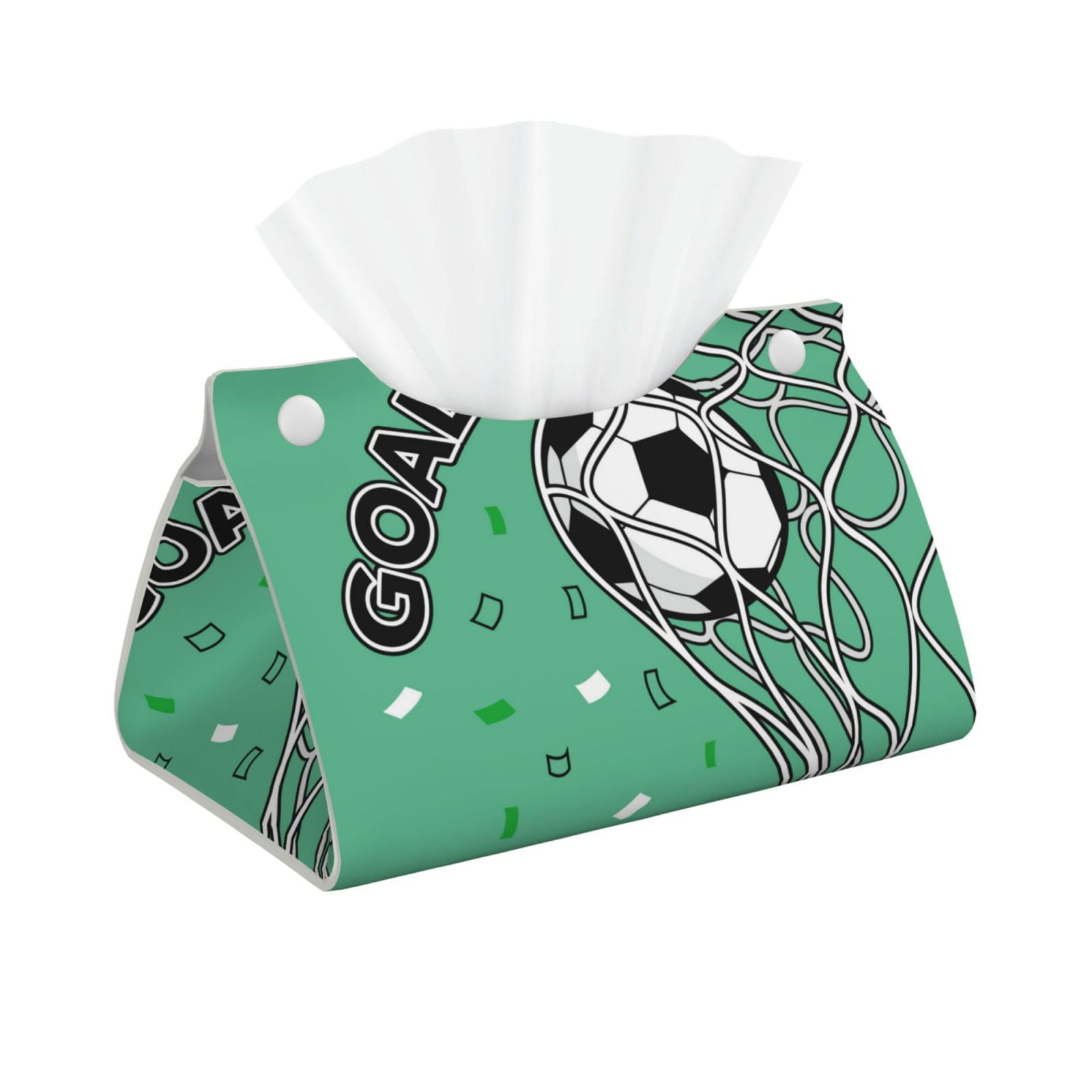 Goofa BALL INSIDE THE NET GOAL Pattern Triangle Square Tissue Box Cover ...