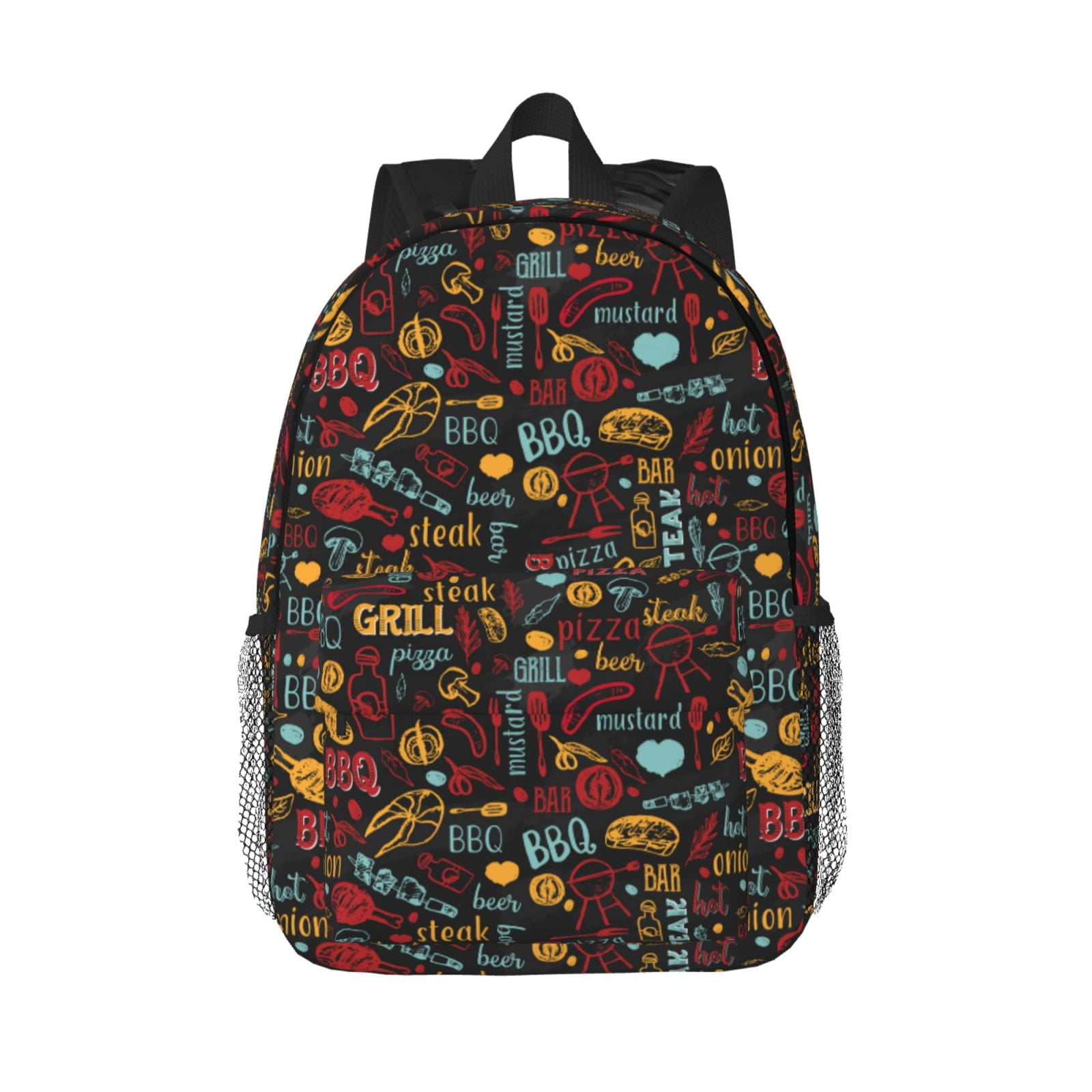 Goofa BBQ Barbecue Grill Pattern Lightweight Student Backpack for ...