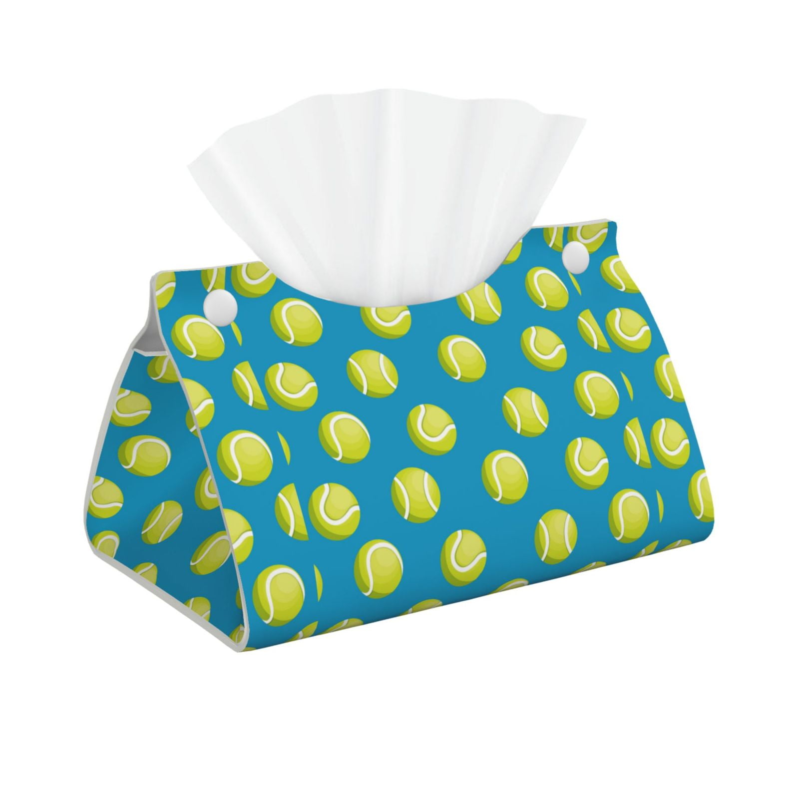 Goofa Ball Tennis Pattern Triangle Square Tissue Box Cover, Modern PVC ...