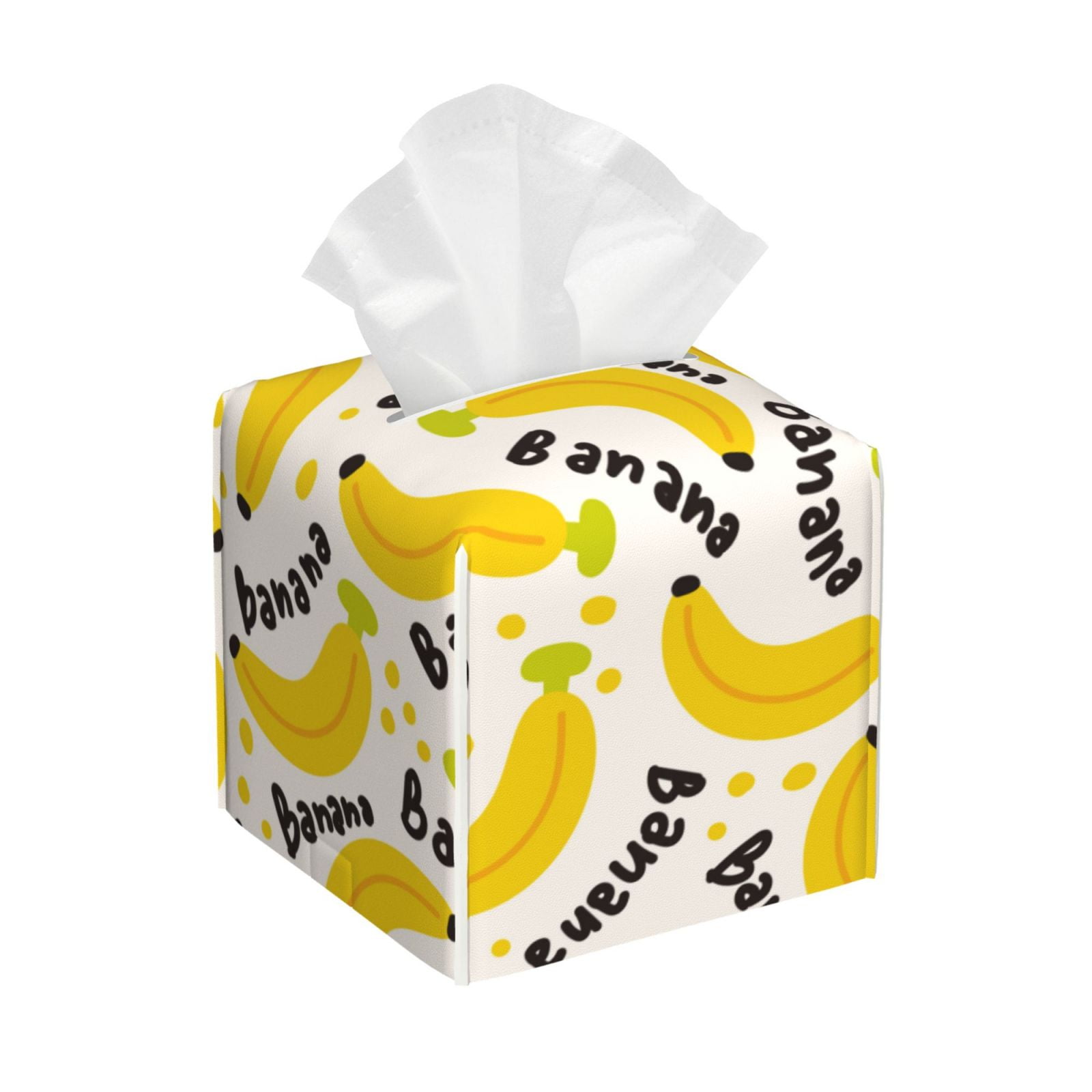 Goofa Banana Fruit Tissue Box Cover PVC Leather Tissue Holder Square ...