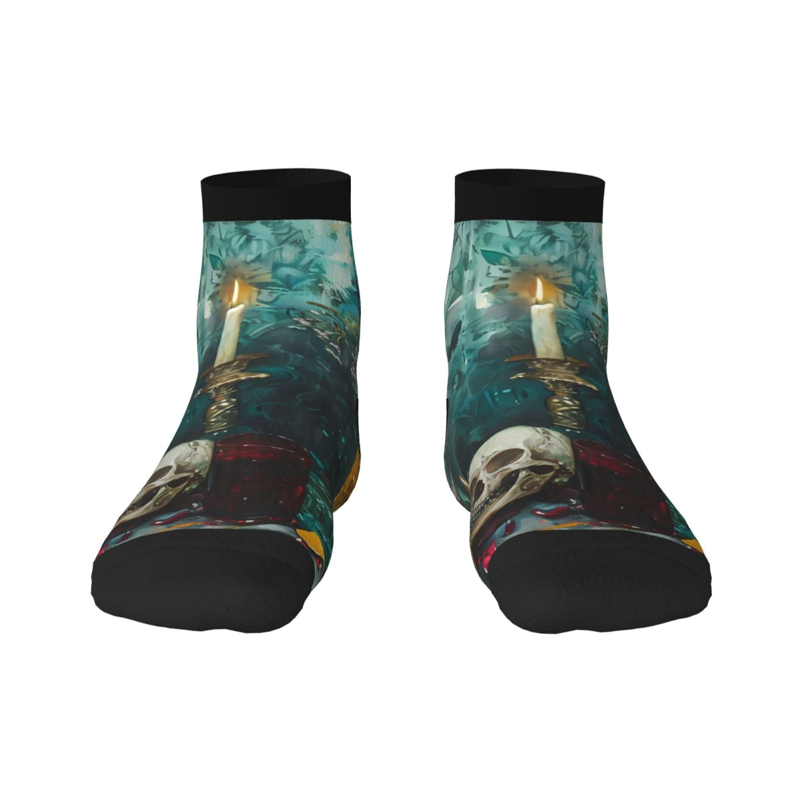 Goofa Baroque Floral Still Life Pattern Non Slip Socks with Grips for ...