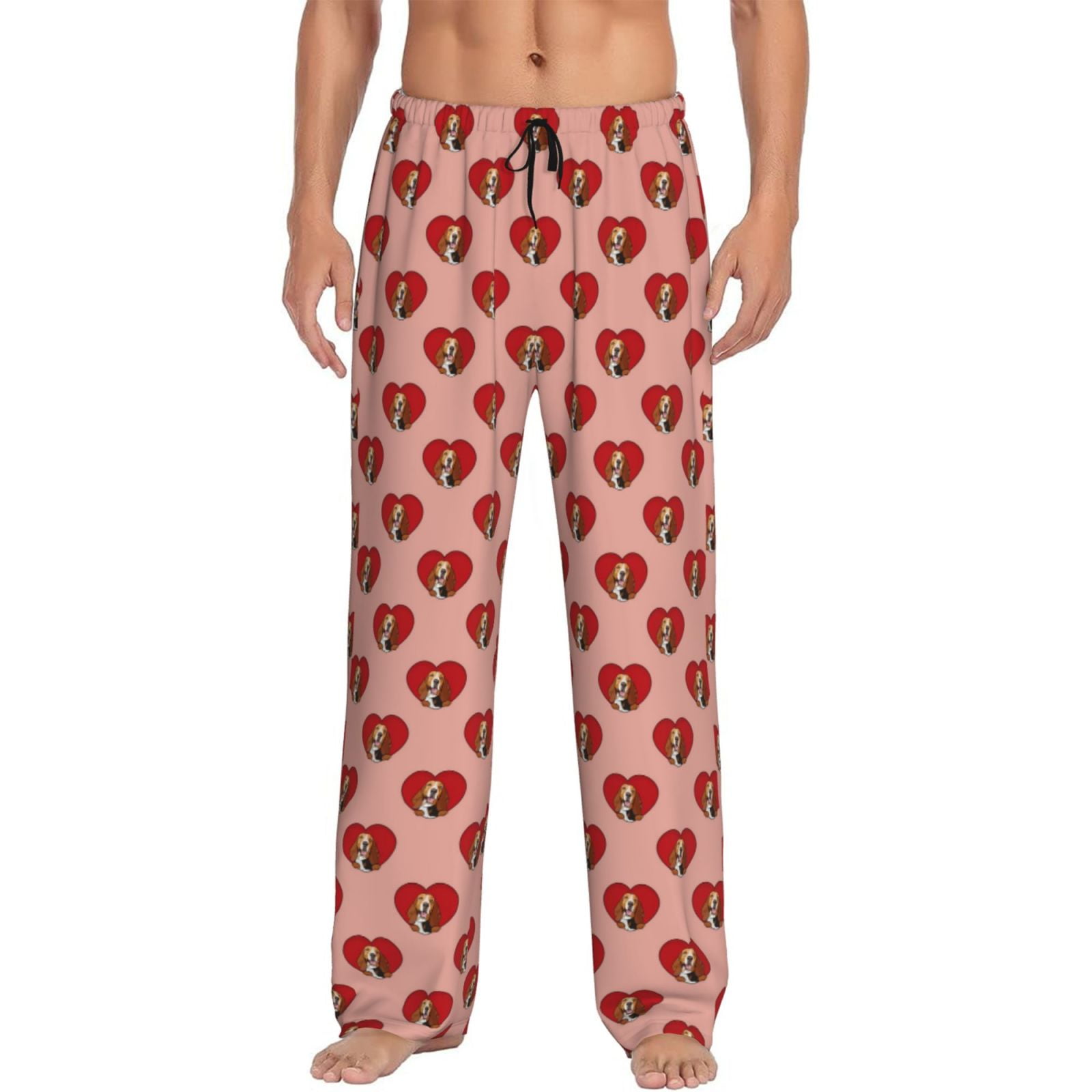 Goofa Basset hound dog with paw Pattern Printed Soft Pajama Pants for ...