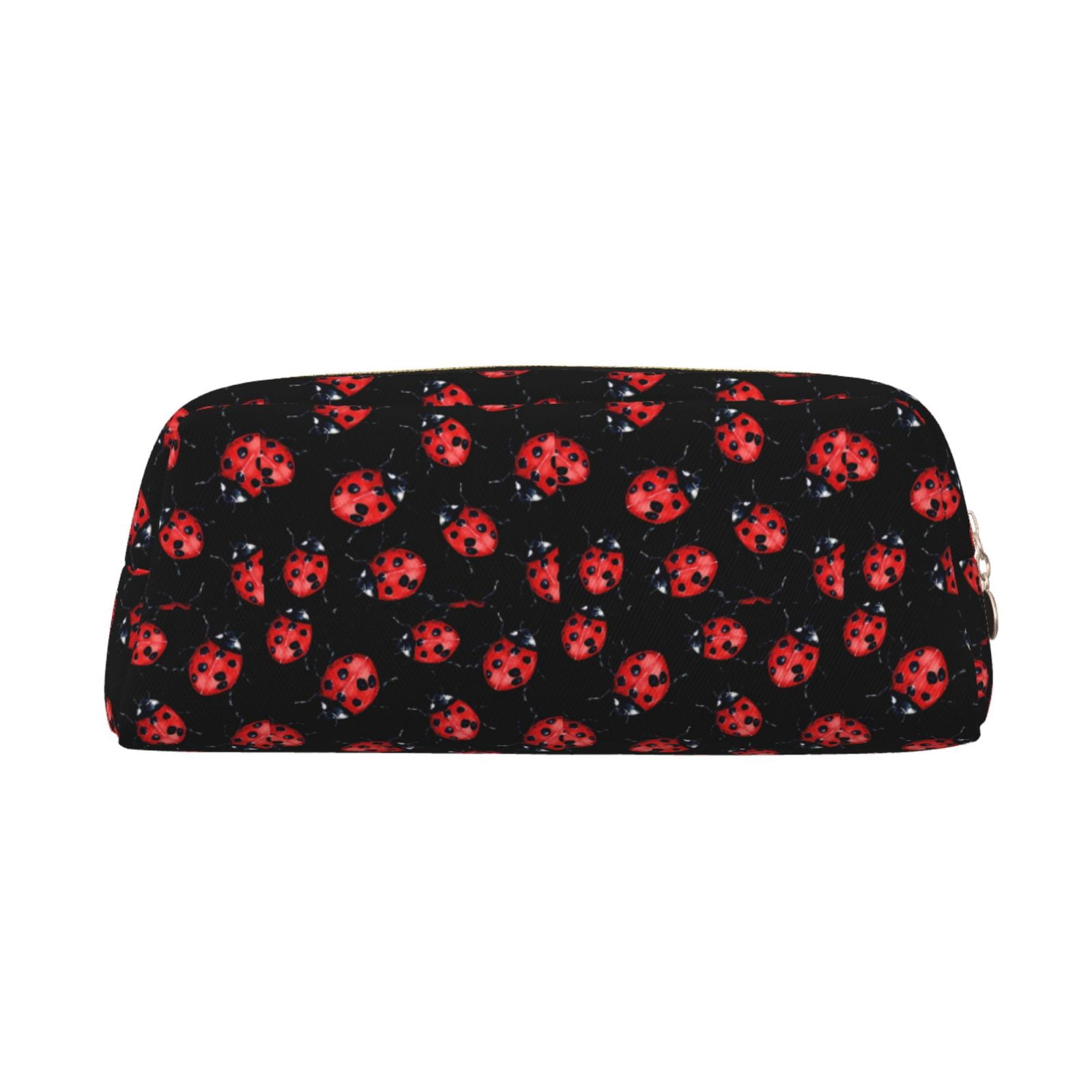 Goofa Beautiful Red Ladybug Pattern Leather Pencil Case, Pencil Pouch ...