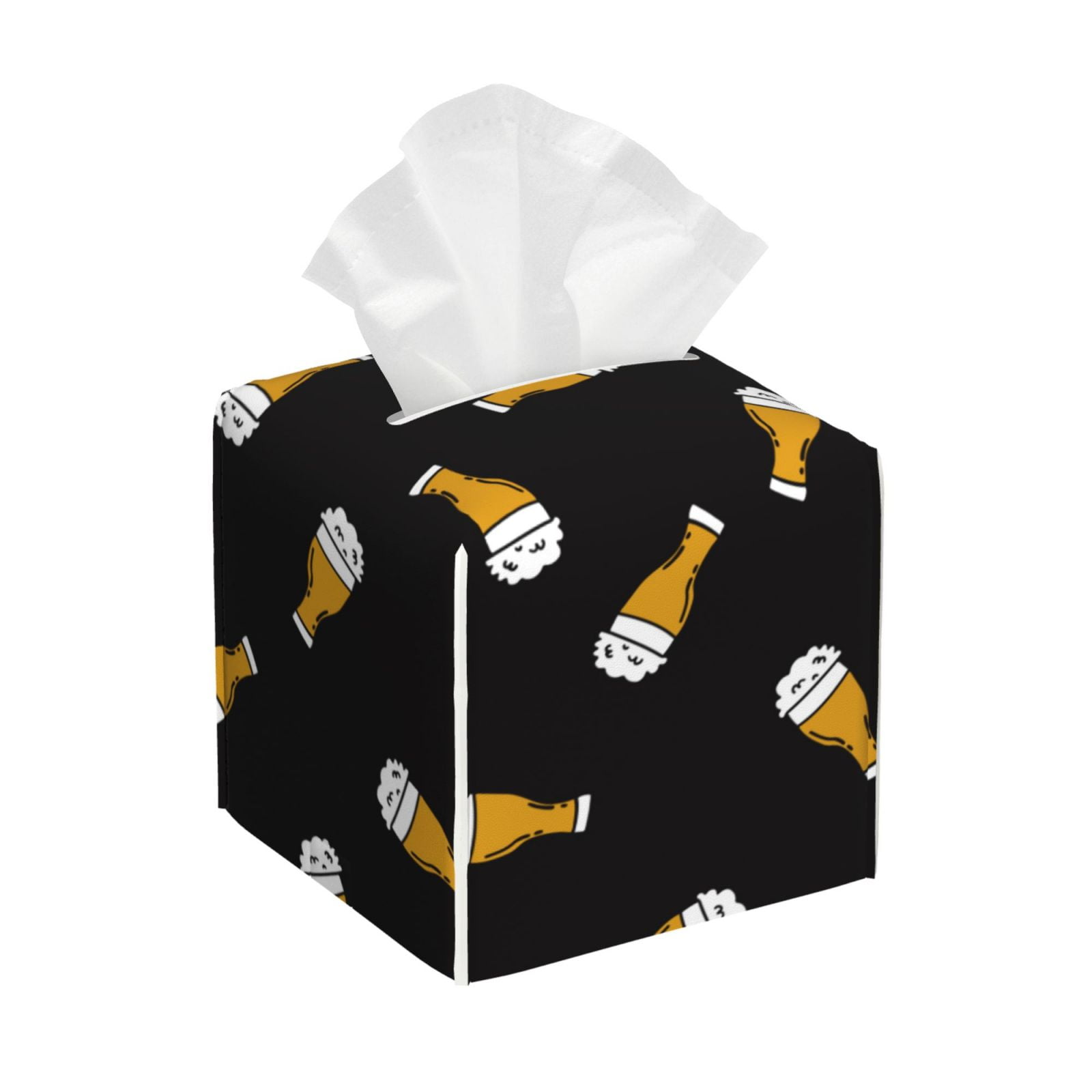 Goofa Beer Tissue Box Cover PVC Leather Tissue Holder Square Facial ...