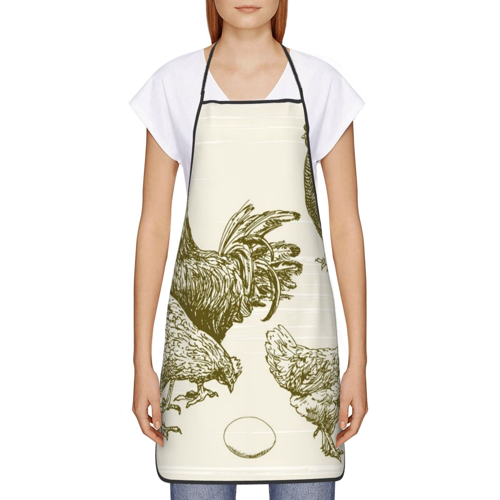 Goofa Bib Apron, Unisex Aprons Adjustable Waterdrop Resistant Cooking ...