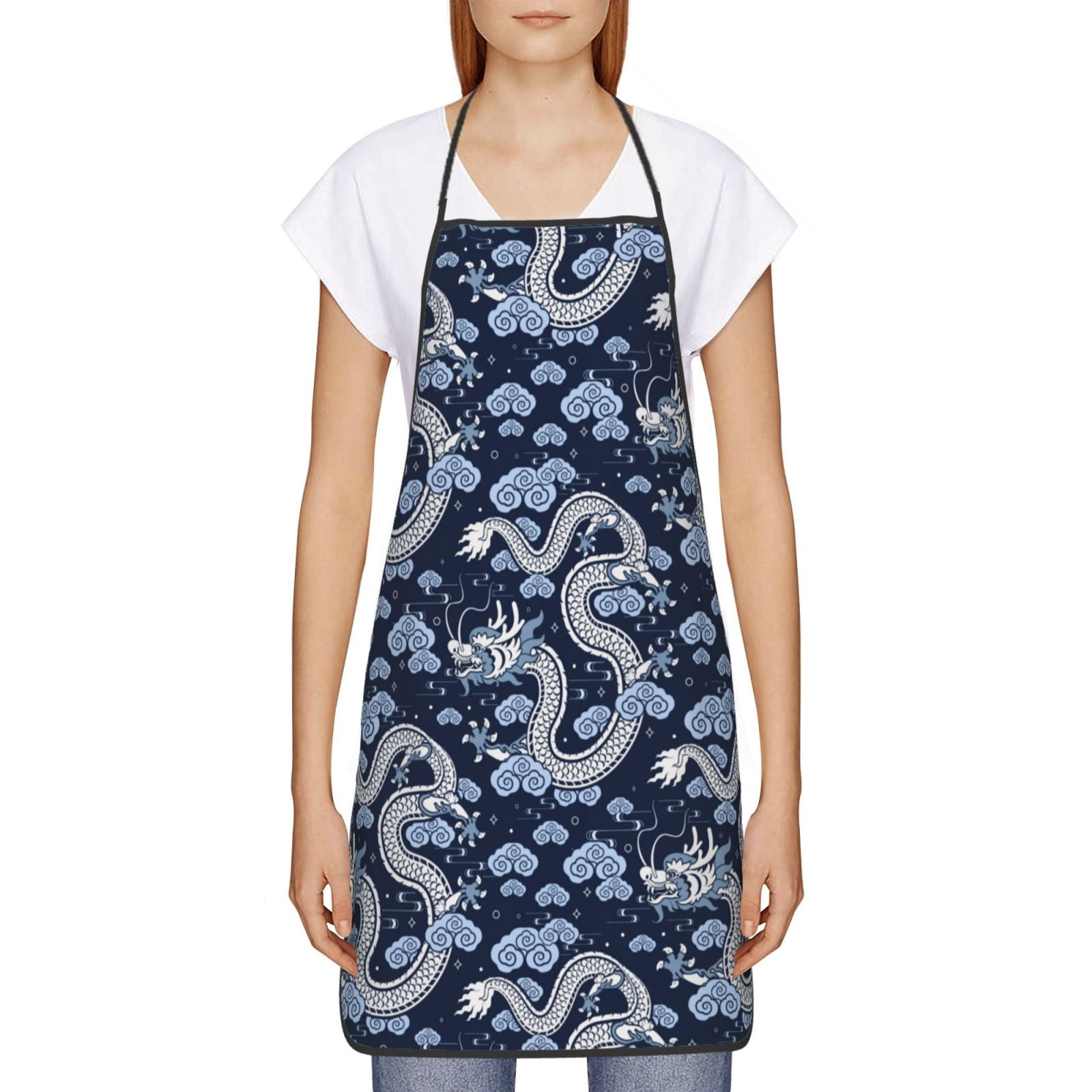 Goofa Bib Apron, Unisex Aprons Adjustable Waterdrop Resistant Cooking ...