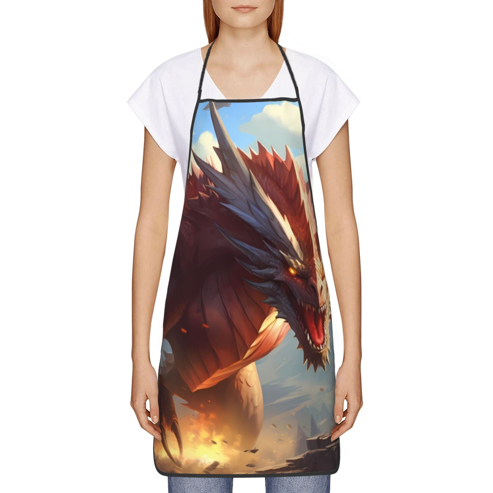 Goofa Bib Apron, Unisex Aprons Adjustable Waterdrop Resistant Cooking ...