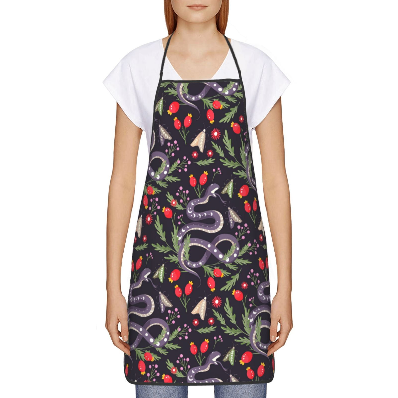 Goofa Bib Apron, Unisex Aprons Adjustable Waterdrop Resistant Cooking Kitchen Apron for Chef ...