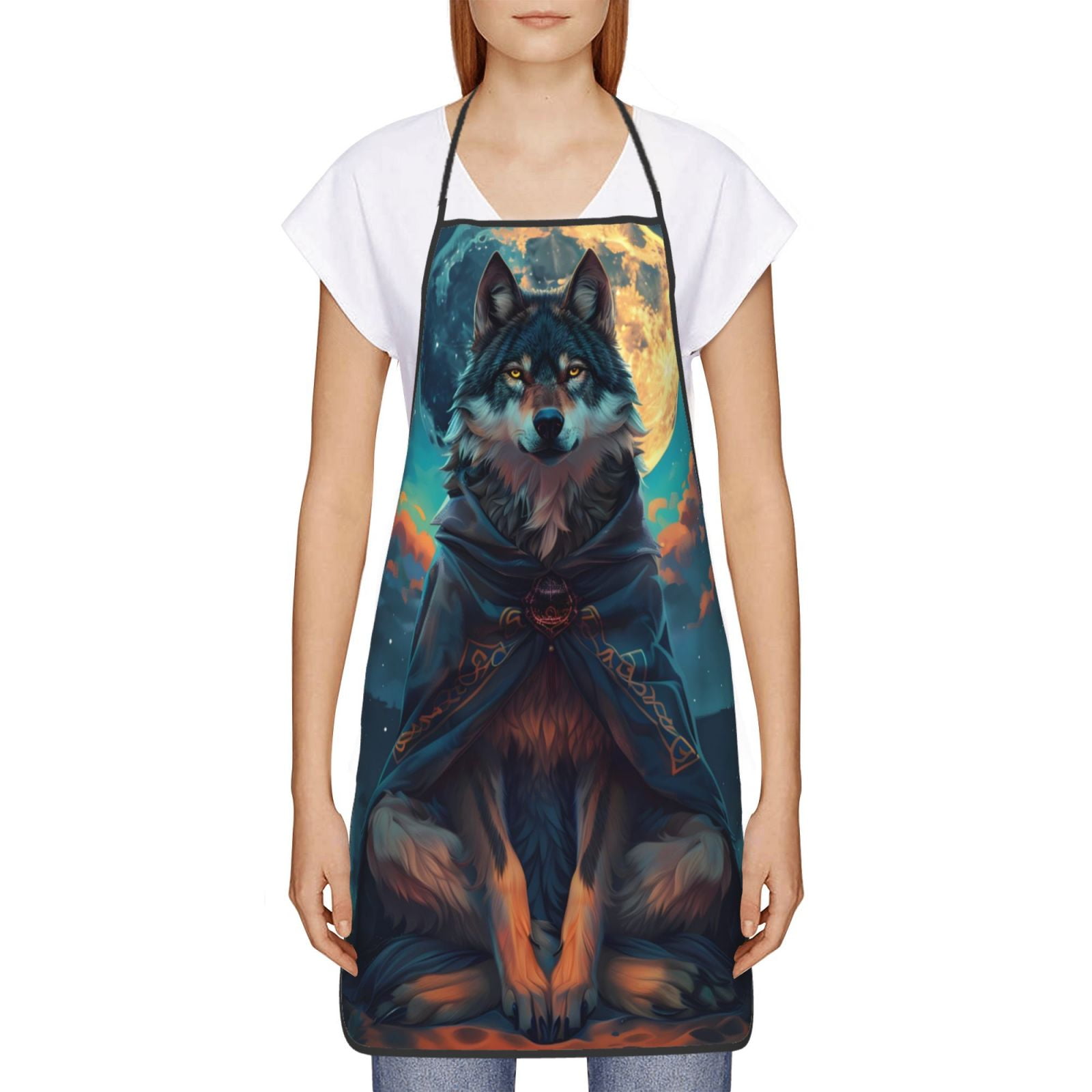 Goofa Bib Apron, Unisex Aprons Adjustable Waterdrop Resistant Cooking ...