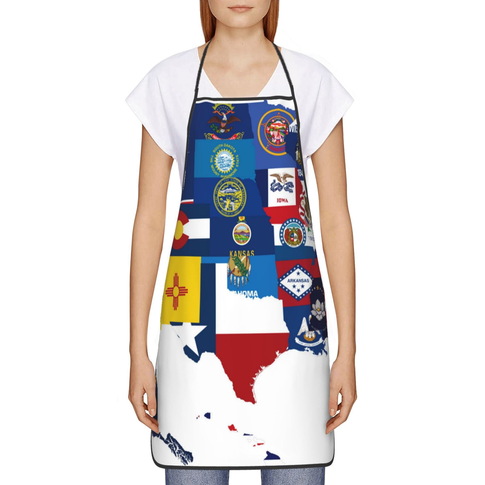 Goofa Bib Apron, Unisex Aprons Adjustable Waterdrop Resistant Cooking ...