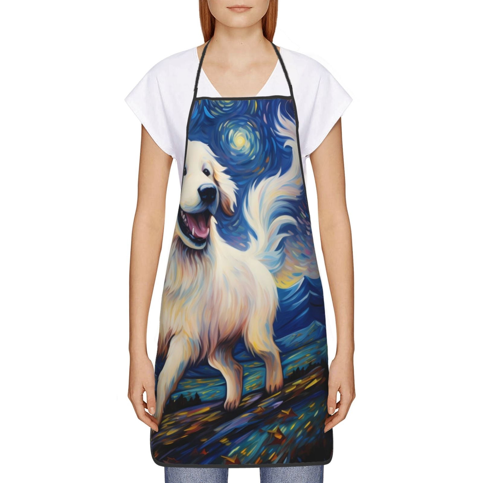 Goofa Bib Apron, Unisex Aprons Adjustable Waterdrop Resistant Cooking ...