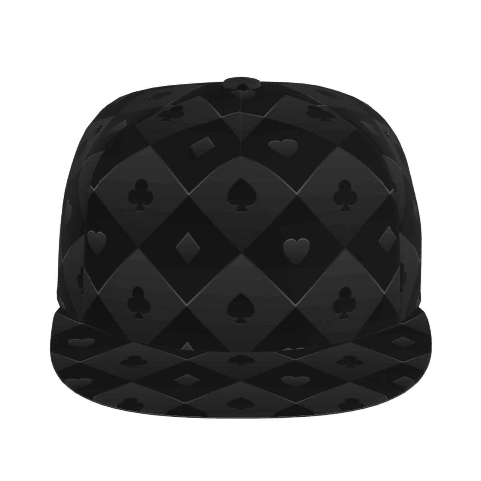 Goofa Black Poker Printed Men's Baseball Cap,Straight Brim Hat,Golf Dad ...