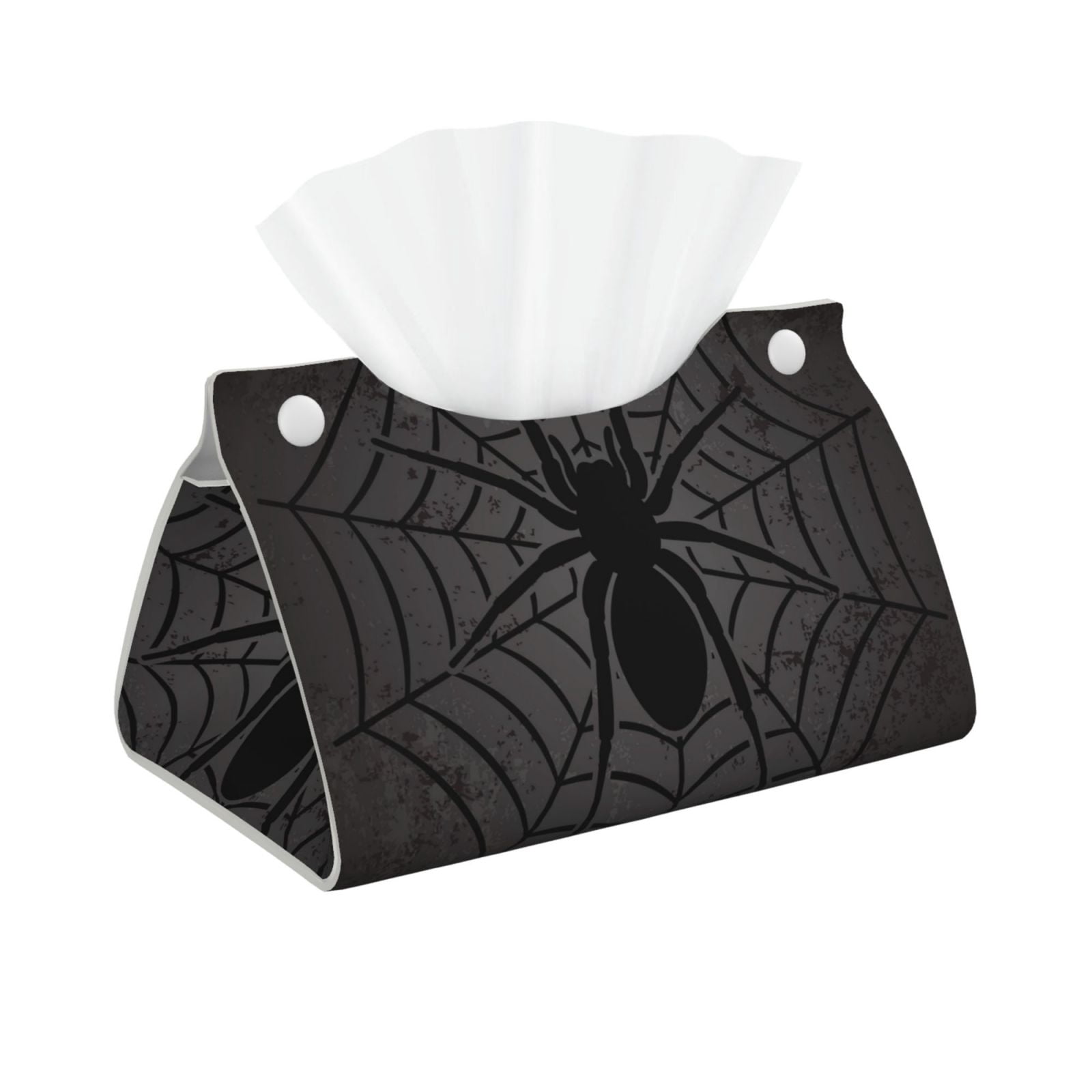 Goofa Black Spider On Web 1 Pattern Triangle Square Tissue Box Cover ...