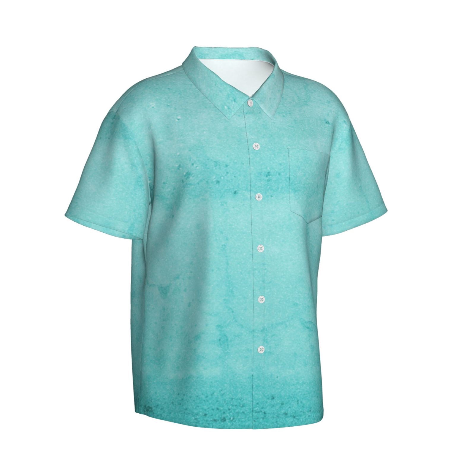 Goofa Blue And Turquoise Hawaiian Shirt for Men, Unisex Summer Beach ...