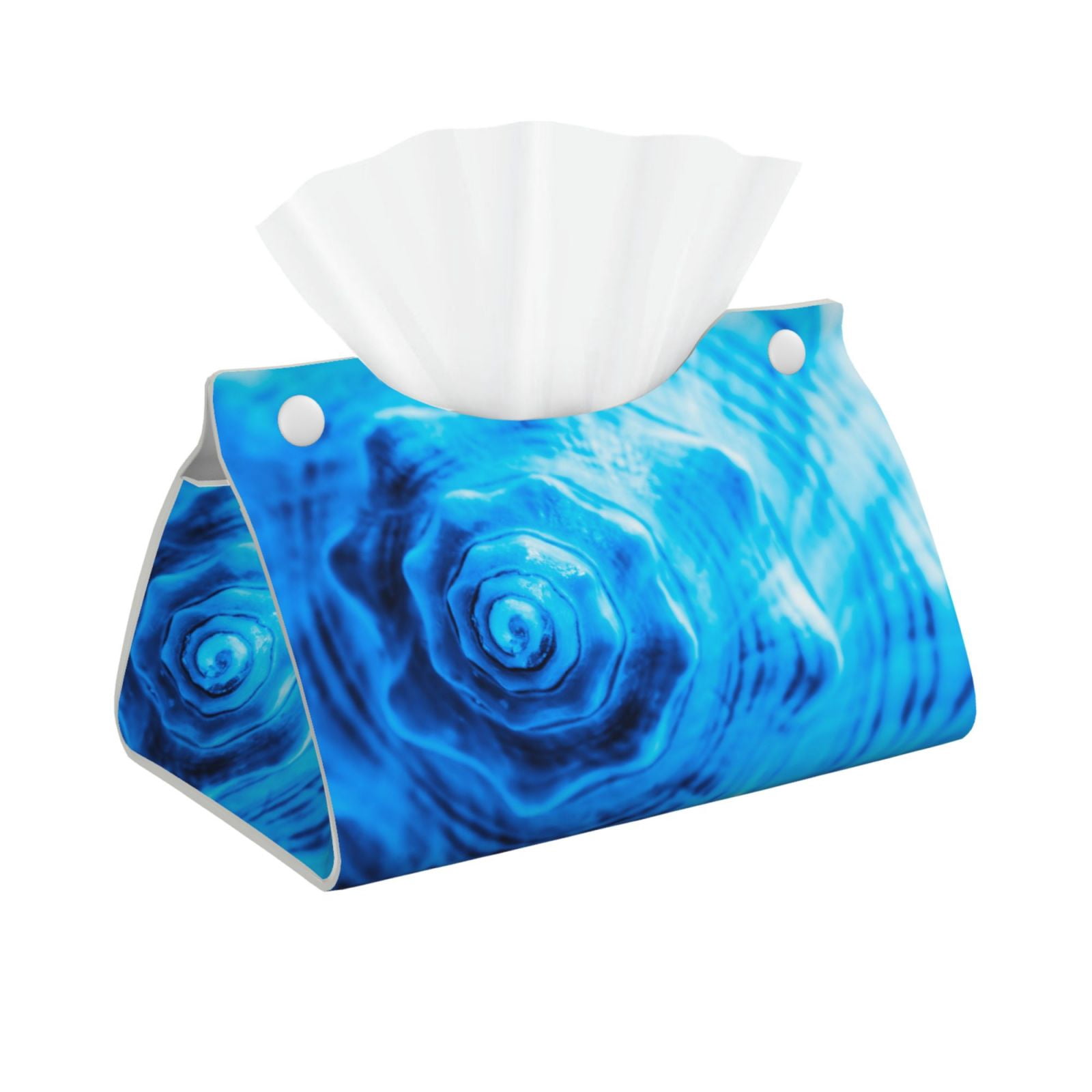 Goofa Blue Shell Pattern Triangle Square Tissue Box Cover, Modern PVC ...