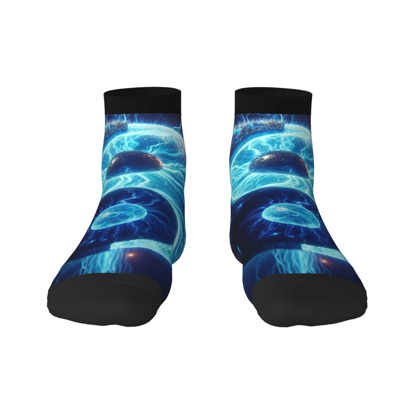 Goofa Blue Yin And Yang Pattern Non Slip Socks with Grips for Elderly ...