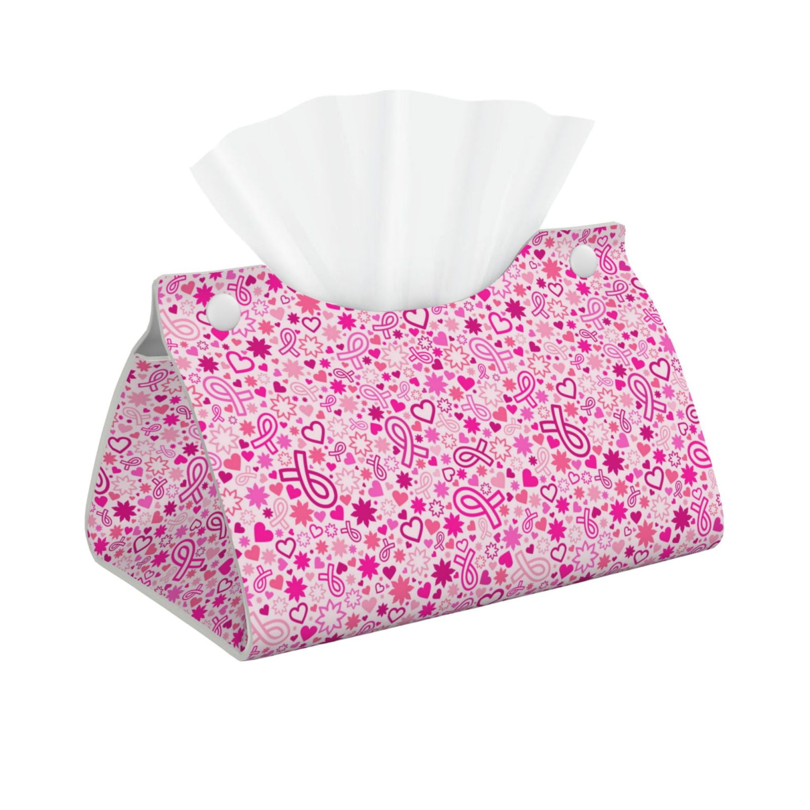 Goofa Breast Cancer Awareness2 Pattern Triangle Square Tissue Box Cover ...