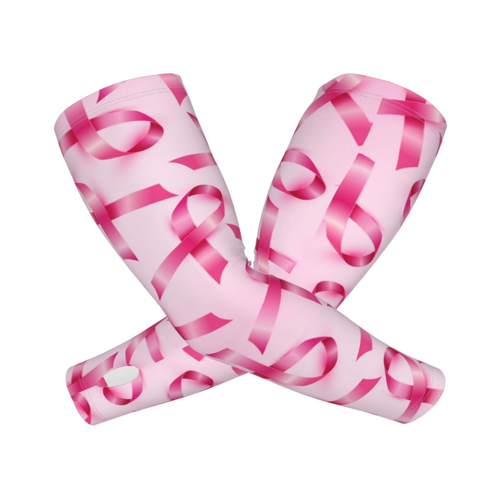 Goofa Breast Cancer Ribbons Awareness Pattern UV Sun Protection Arm ...