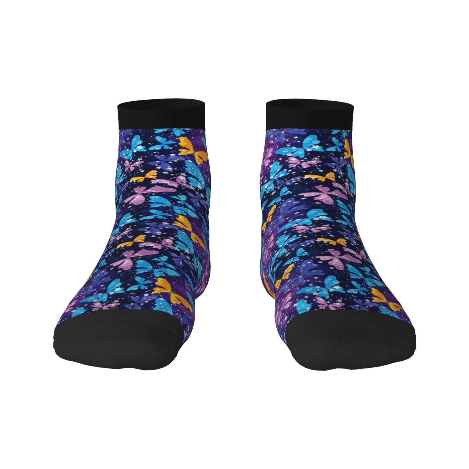 Goofa Butterflies Of The Starry Sky Pattern Non Slip Socks with Grips ...
