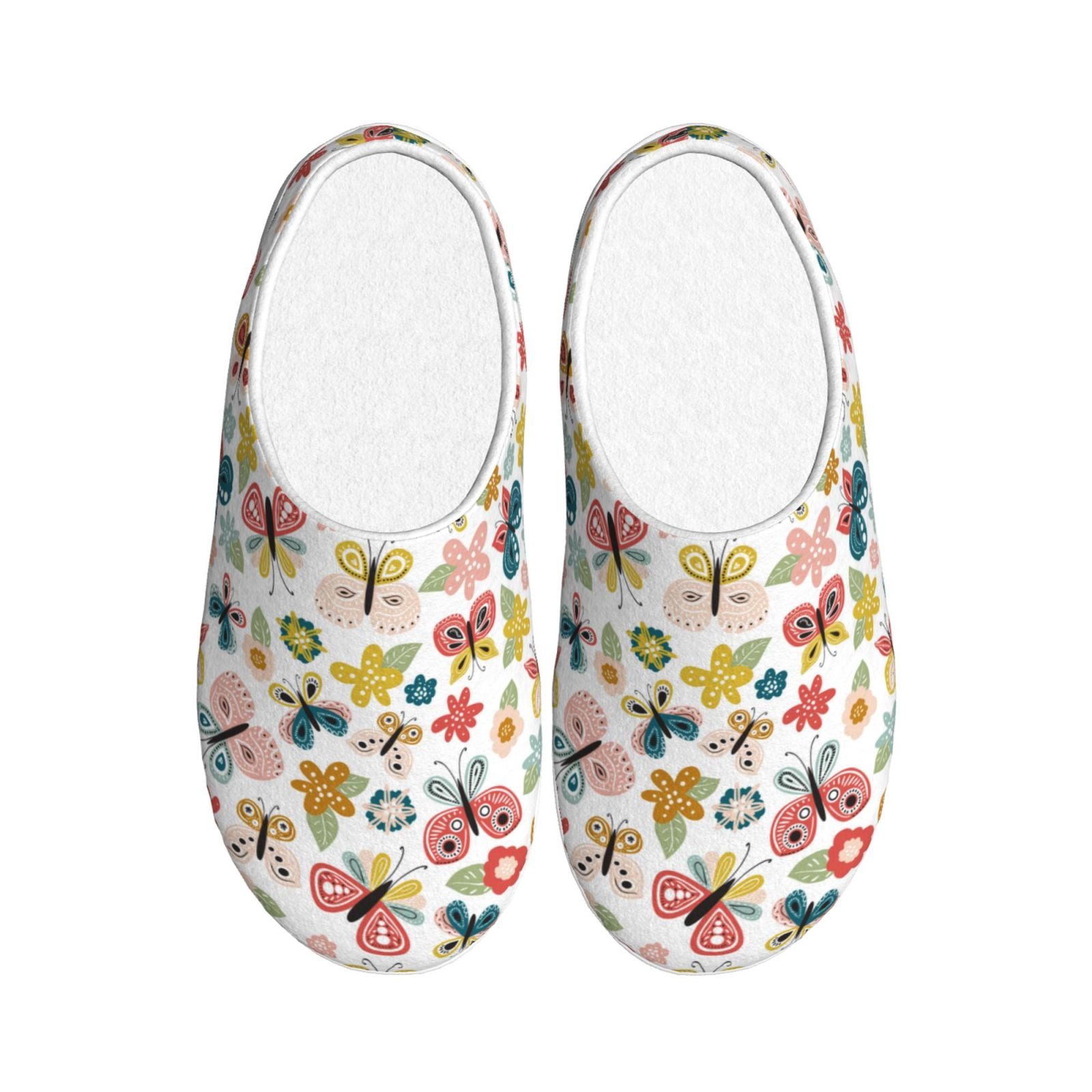 Goofa Butterfly Flowers Print Womens Mens Cotton Lightweight House ...