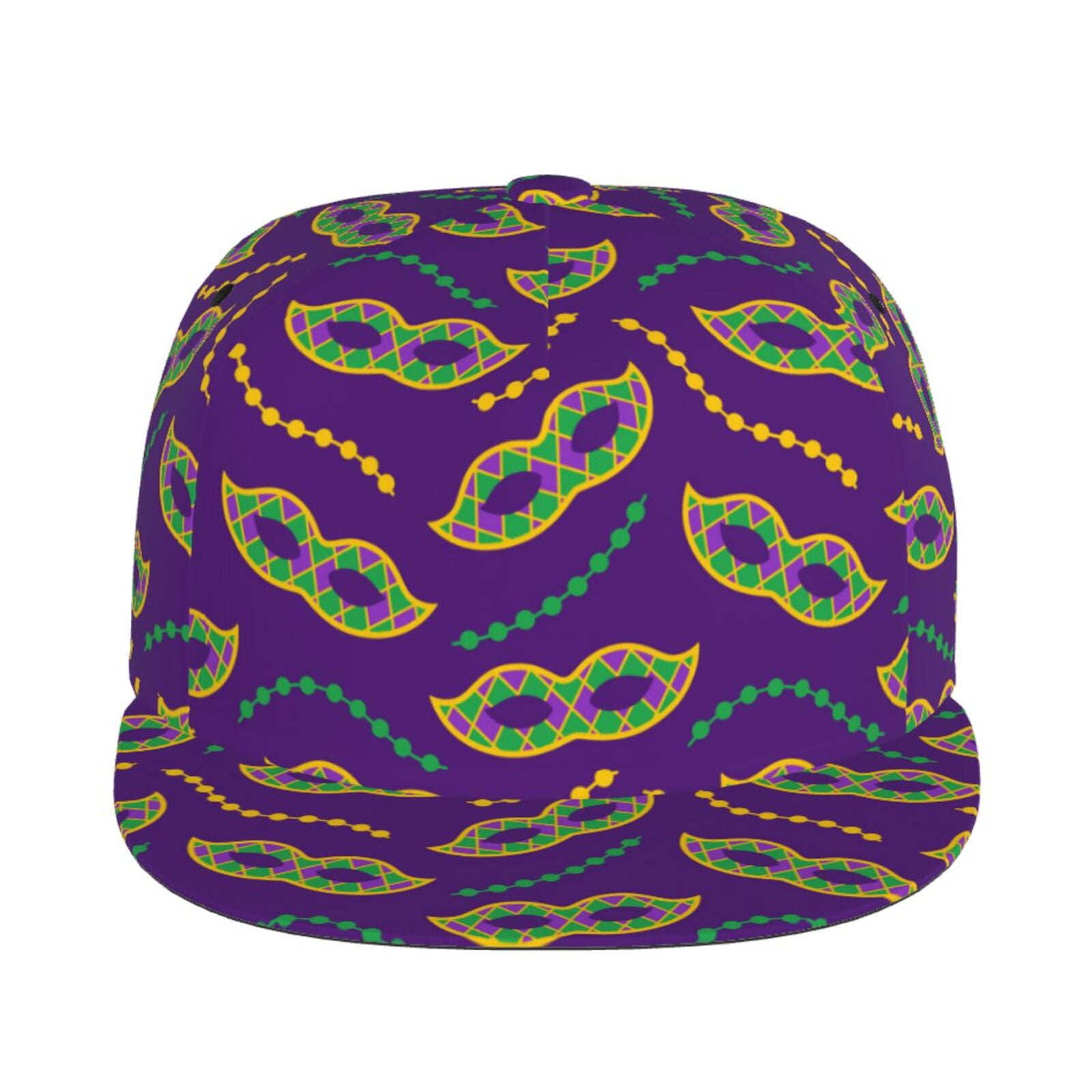 Goofa Carnival Masks and Beads Printed Men's Baseball Cap,Straight Brim ...
