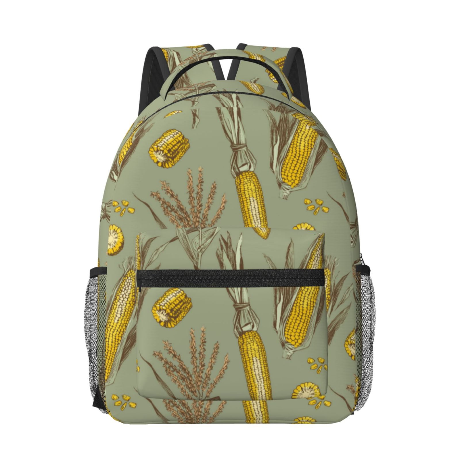 Goofa Cartoon Corn and Wheat Pattern Comfortable Student Backpack ...