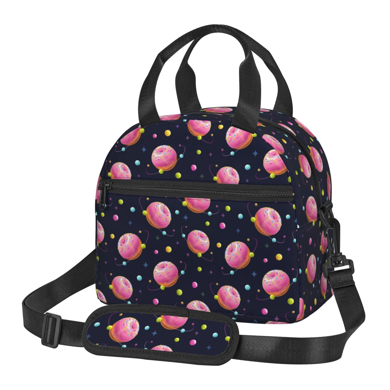 Goofa Cartoon Donut Planets Pattern Lunch Bag ,Insulated Lunch Box ...