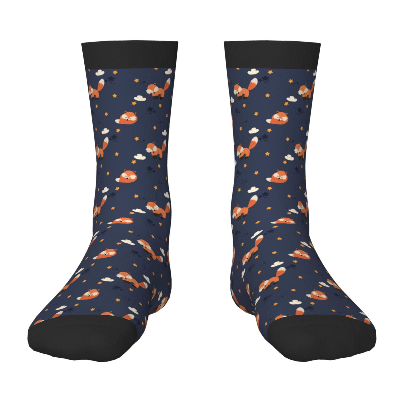 Goofa Cartoon Fox Pattern Children's Crew Socks, Kids' Daily Wear and ...