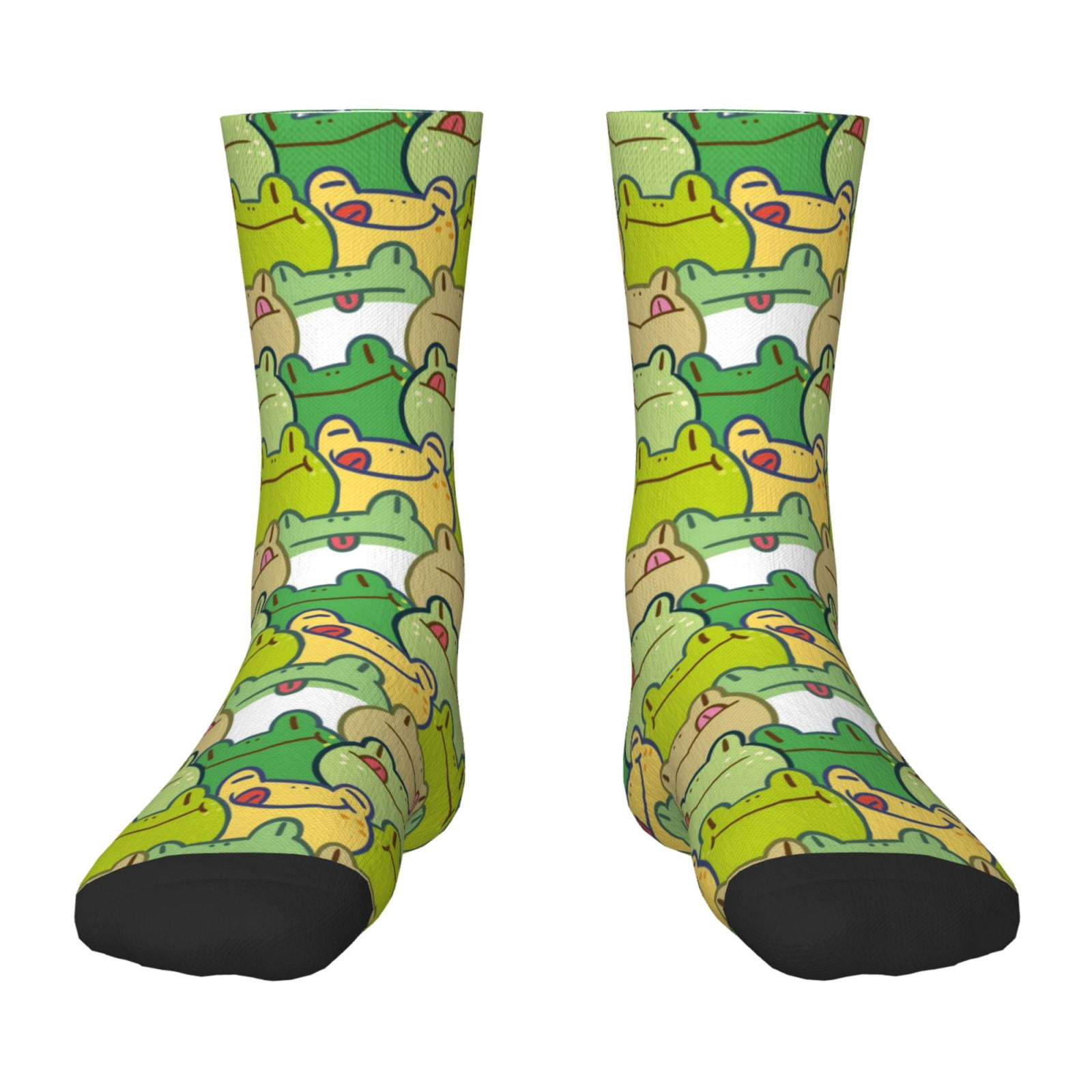Goofa Cartoon Frog Pattern Children's Crew Socks, Kids' Daily Wear and ...