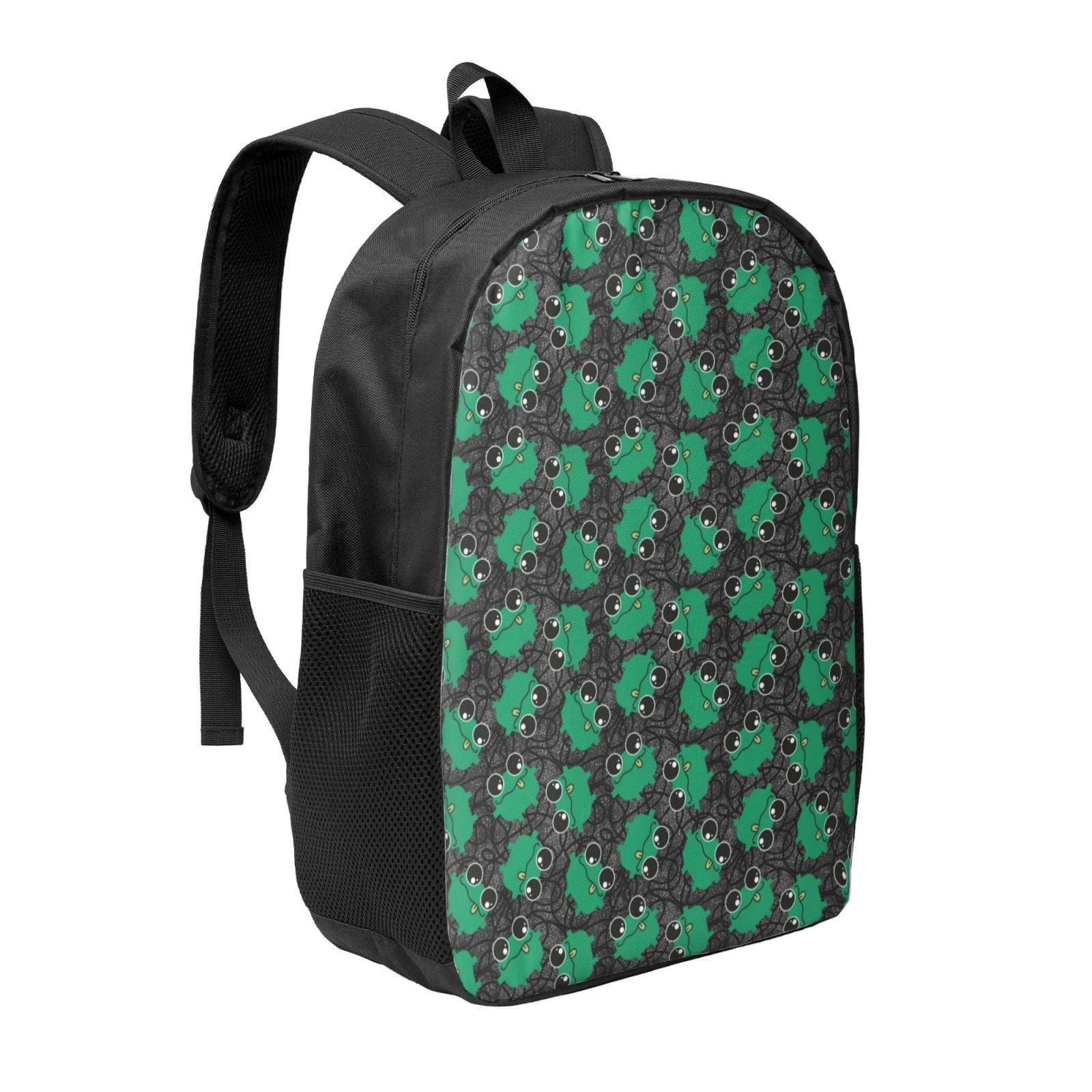 Goofa Cartoon Kawaii Frogs Pattern 17in Student Backpack - School ...