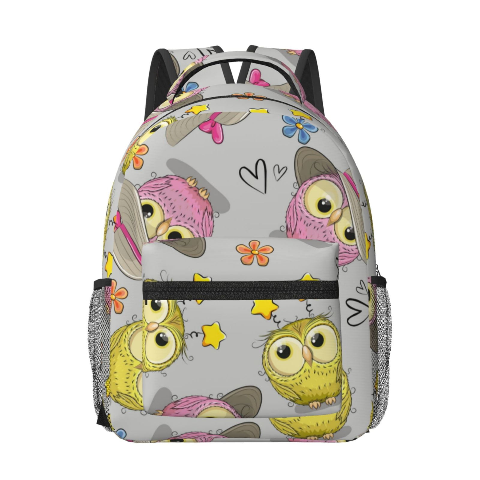 Goofa Cartoon Owls Pattern Comfortable Student Backpack - Ergonomic ...