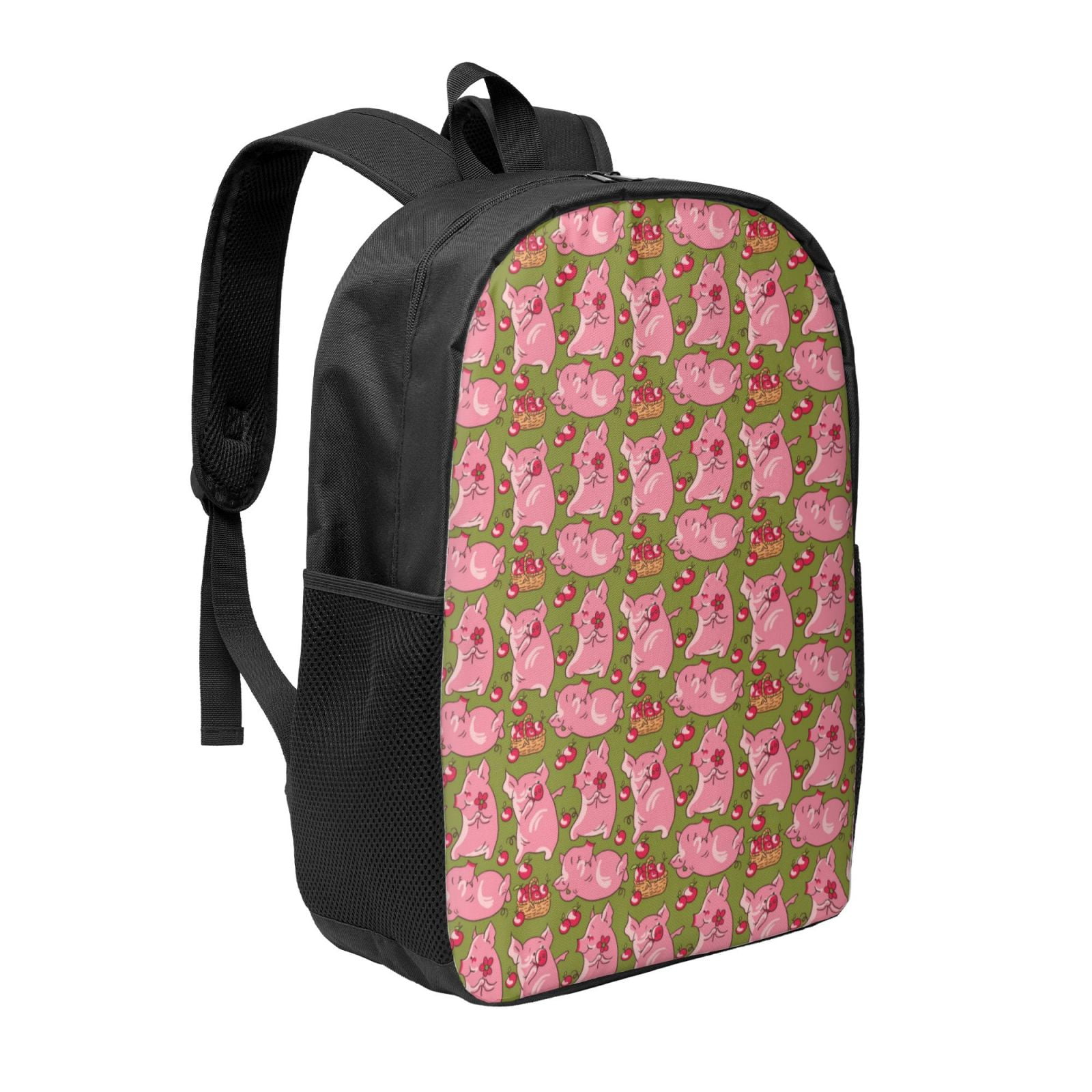 Goofa Cartoon Pigs Pattern 17in Student Backpack - School, Travel, Work ...