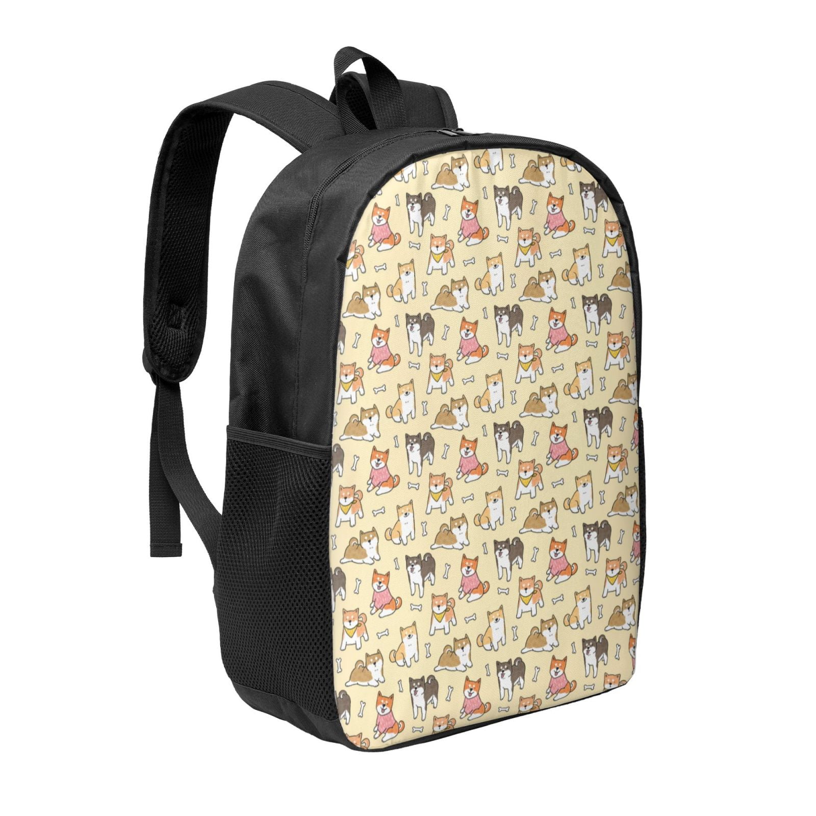 Goofa Cartoon Shiba Inu Dog Pattern 17in Student Backpack - School ...