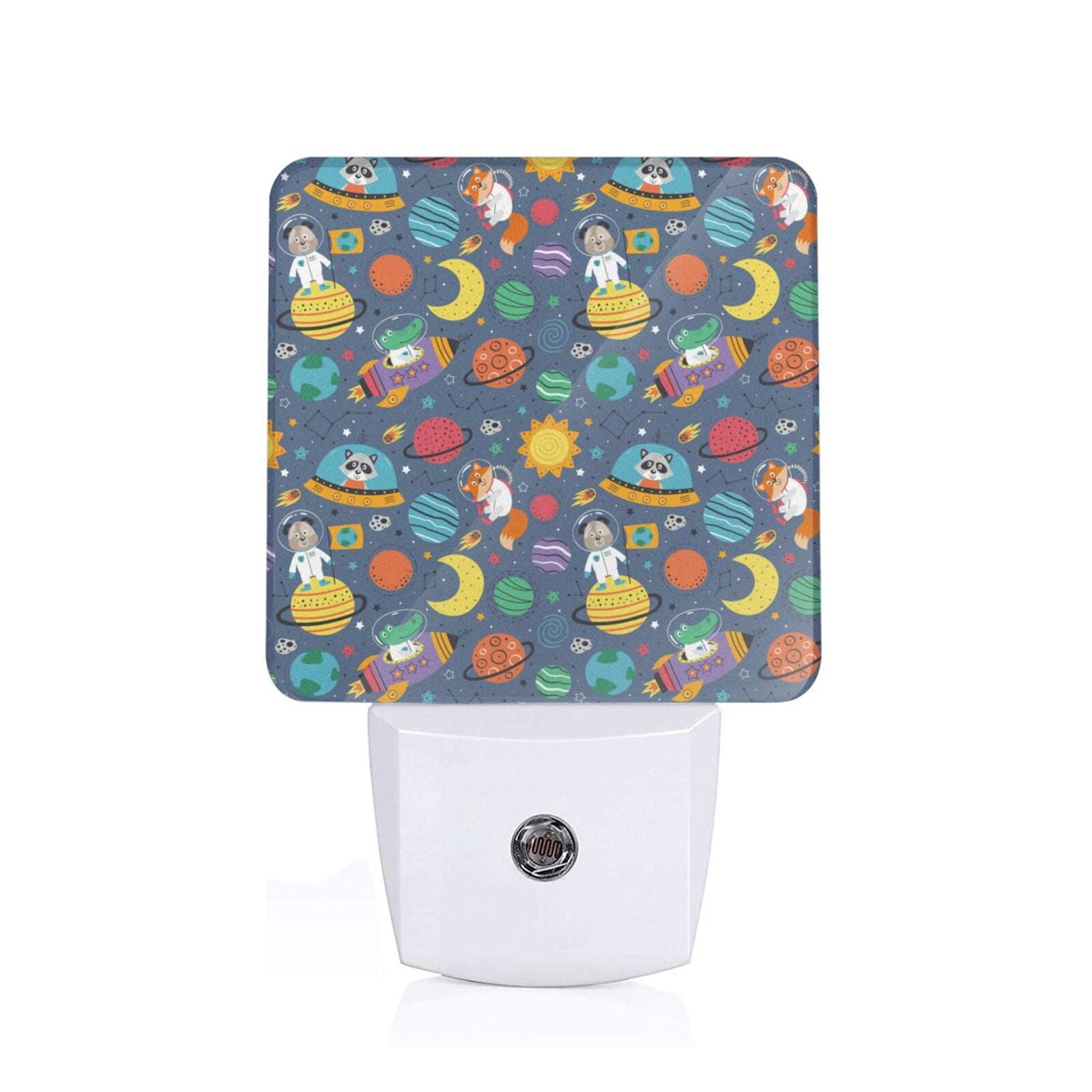 Goofa Cartoon Space Night Light, Plug-in, Dusk to Dawn Sensor, Warm ...