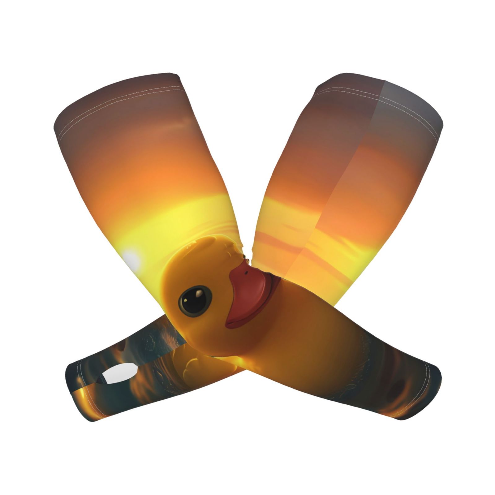 Goofa Cartoon Swimming Yellow Duck Pattern UV Sun Protection Arm ...