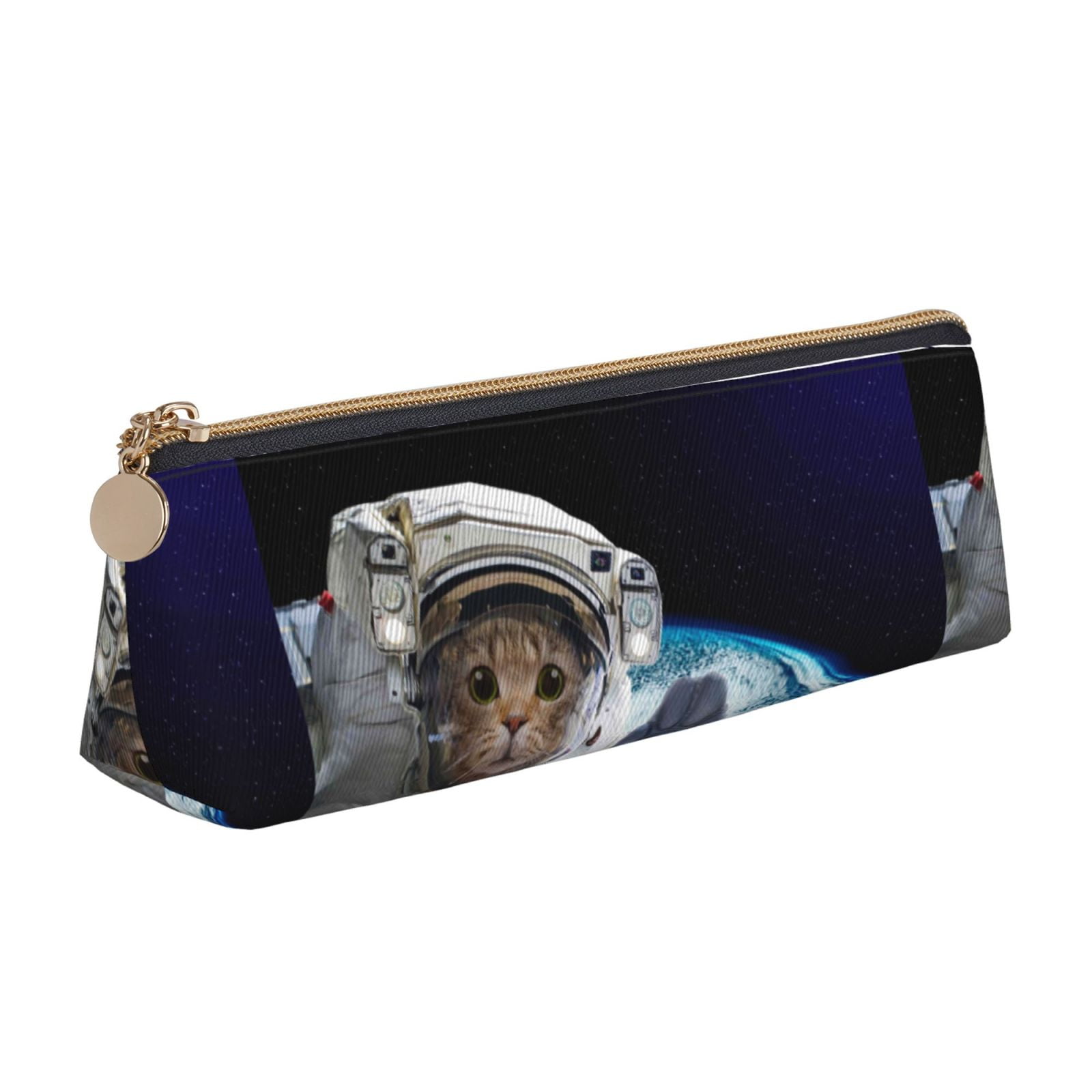 Goofa Cat Astronaut Pattern Pencil Case Portable Stylish Triangle ...