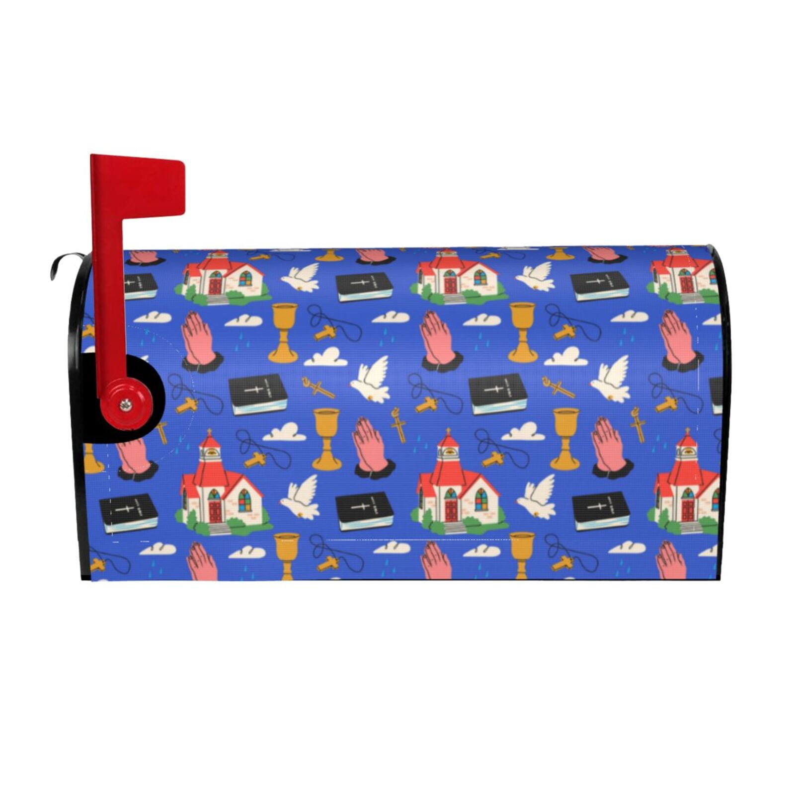 Goofa Catholic religious Pattern Mailbox Cover, Mailbox Decoration with ...