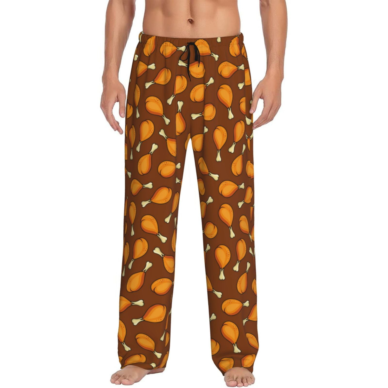 Goofa Chicken Legs 1 Pattern Printed Soft Pajama Pants for Men, Wide ...