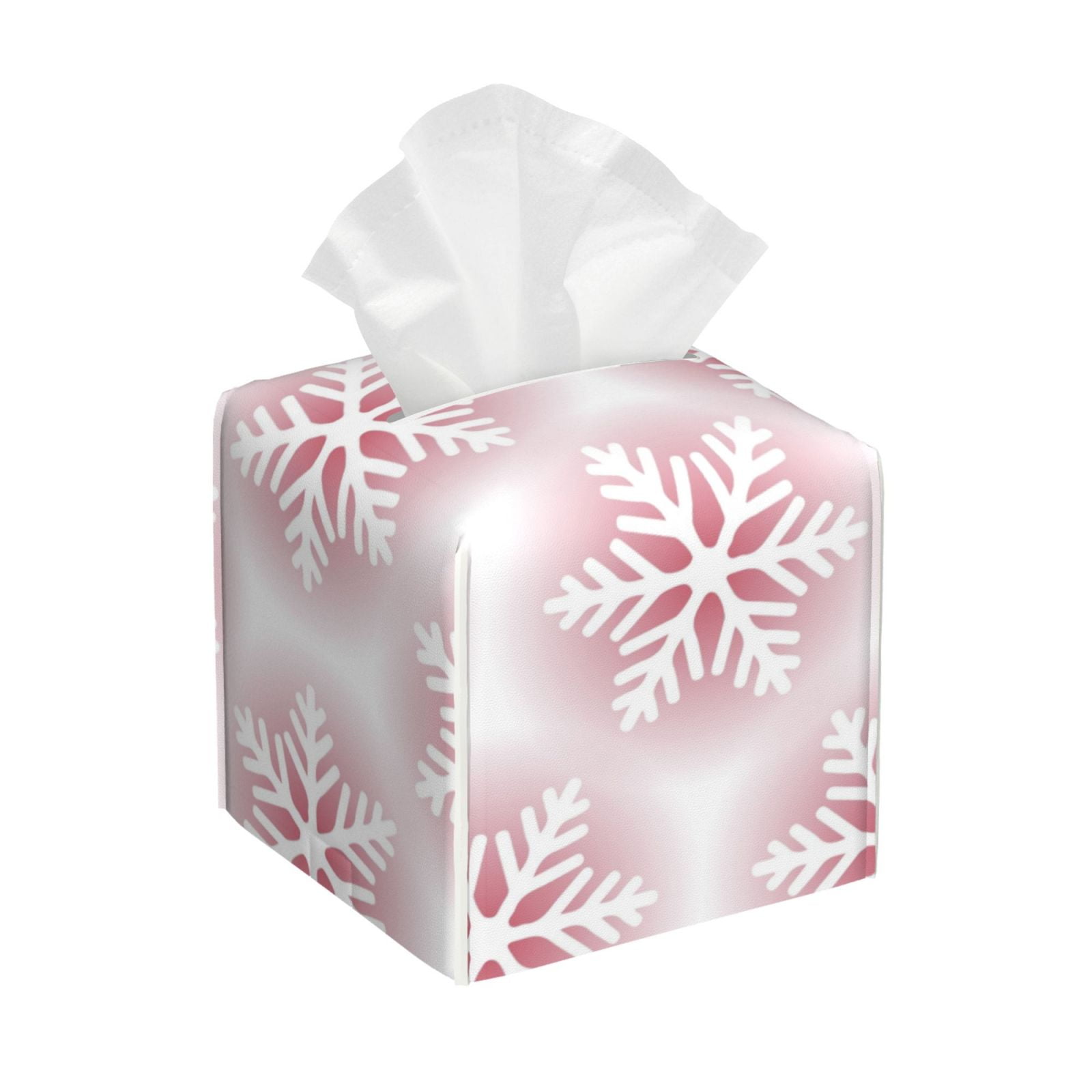Goofa Christmas Snowflakes Tissue Box Cover PVC Leather Tissue Holder ...