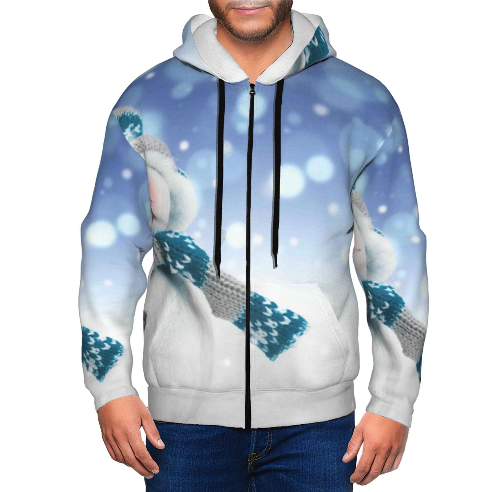 Goofa Christmas Snowman In The Snow Pattern Mens Full-zip Hoodie, Zip ...