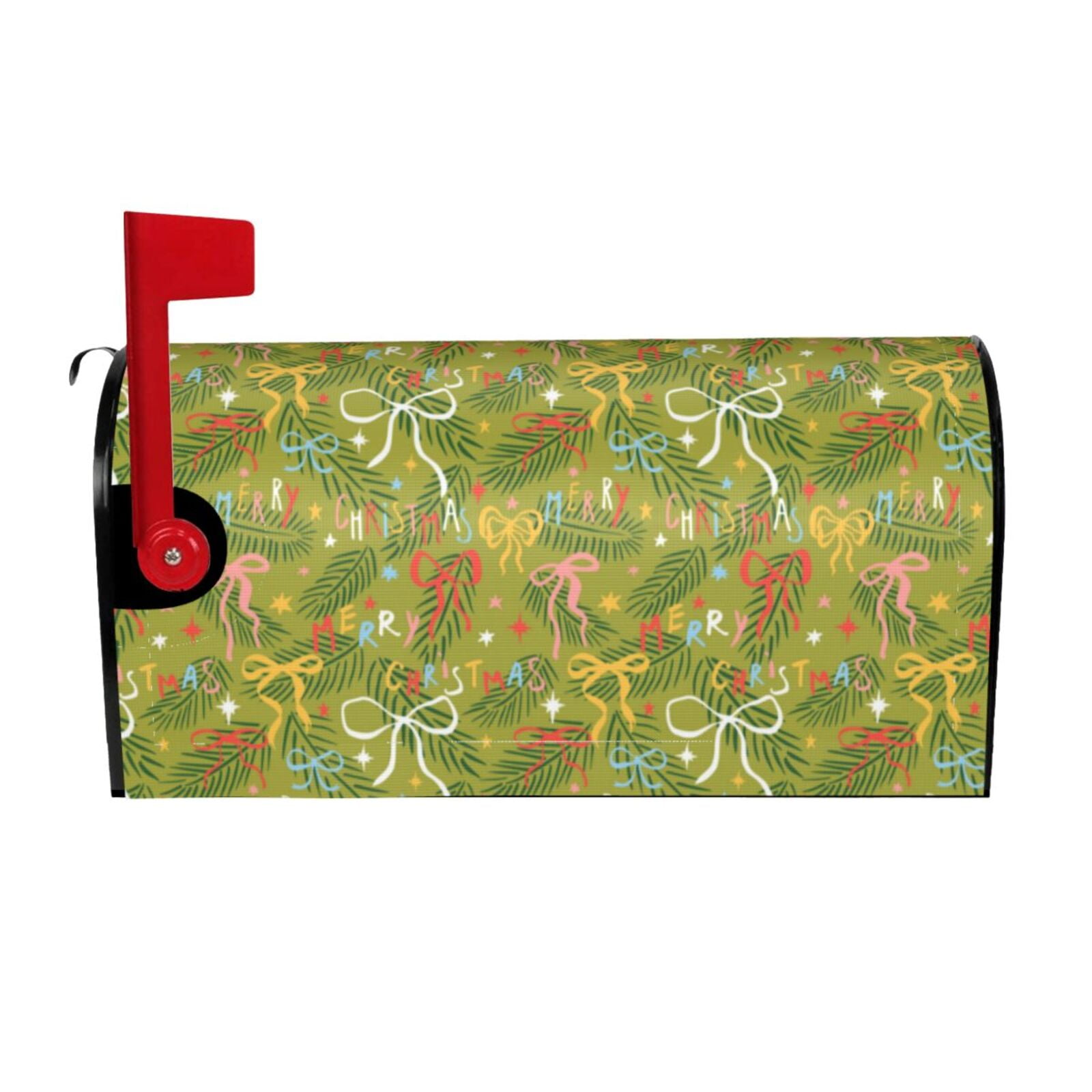Goofa Christmas bows Pattern Mailbox Cover, Mailbox Decoration with ...