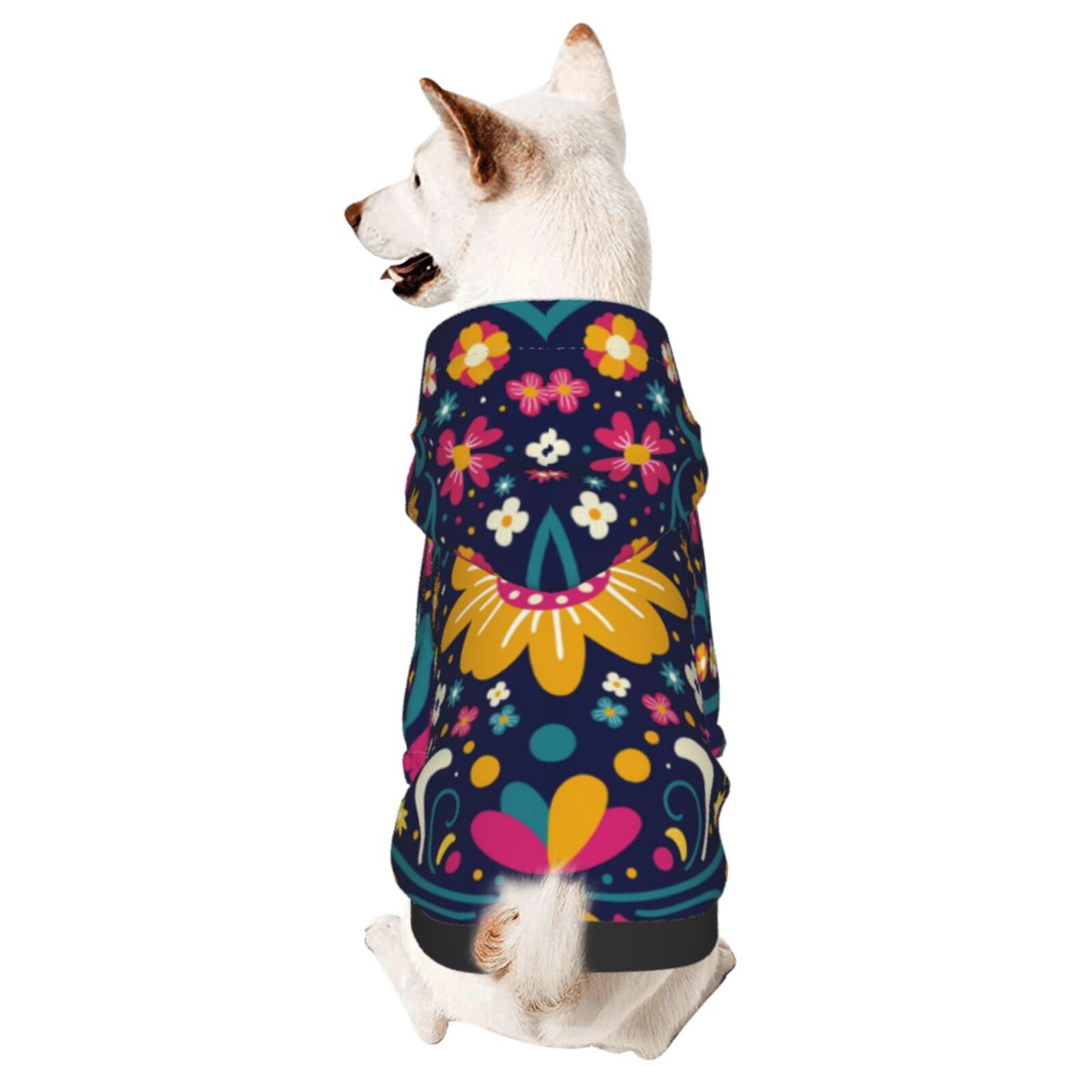Goofa Cinco De Mayo Floral Pattern Small Dog Sweater Hoodies Pet Grey ...