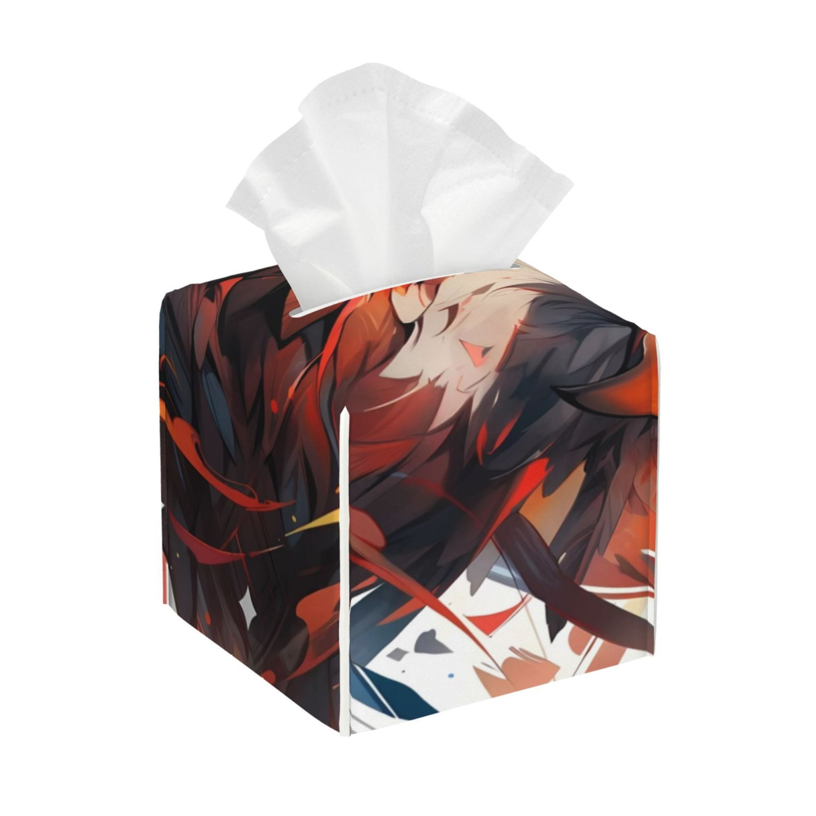Goofa Colorful Abstract Eagle Tissue Box Cover PVC Leather Tissue ...