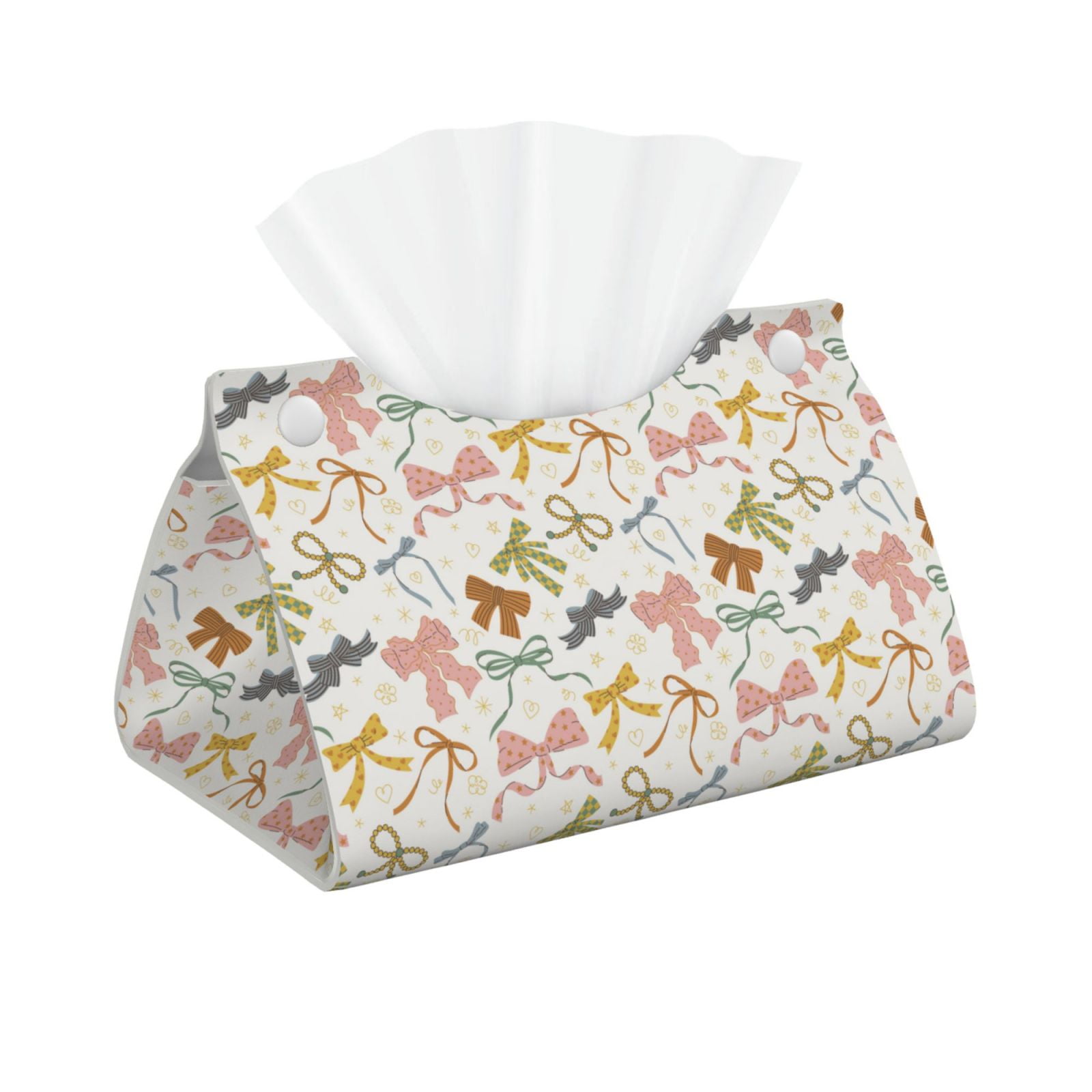 Goofa Colorful Bow Knots1 Pattern Triangle Square Tissue Box Cover ...