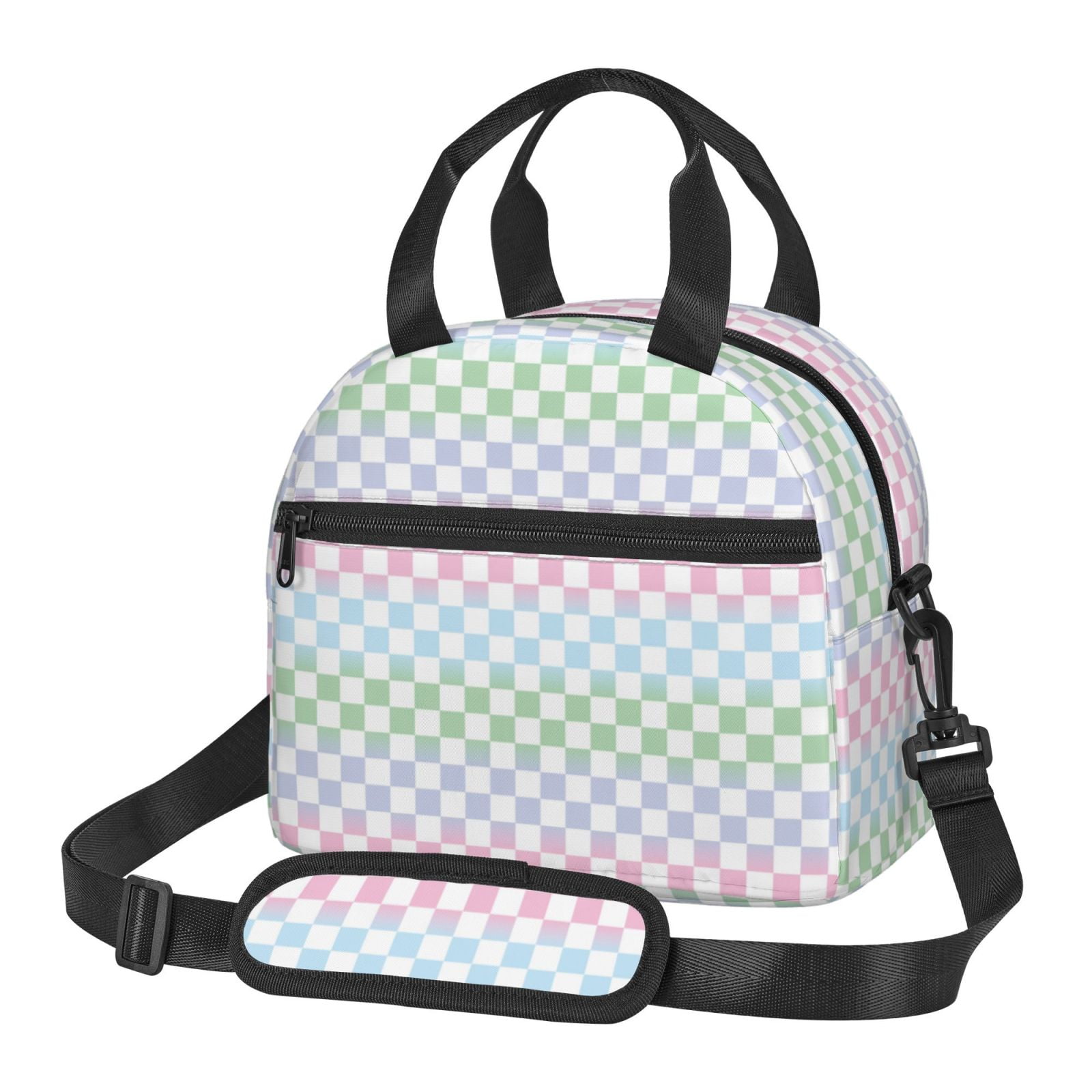 Goofa Colorful Checkerboard Pattern Lunch Bag ,Insulated Lunch Box ...